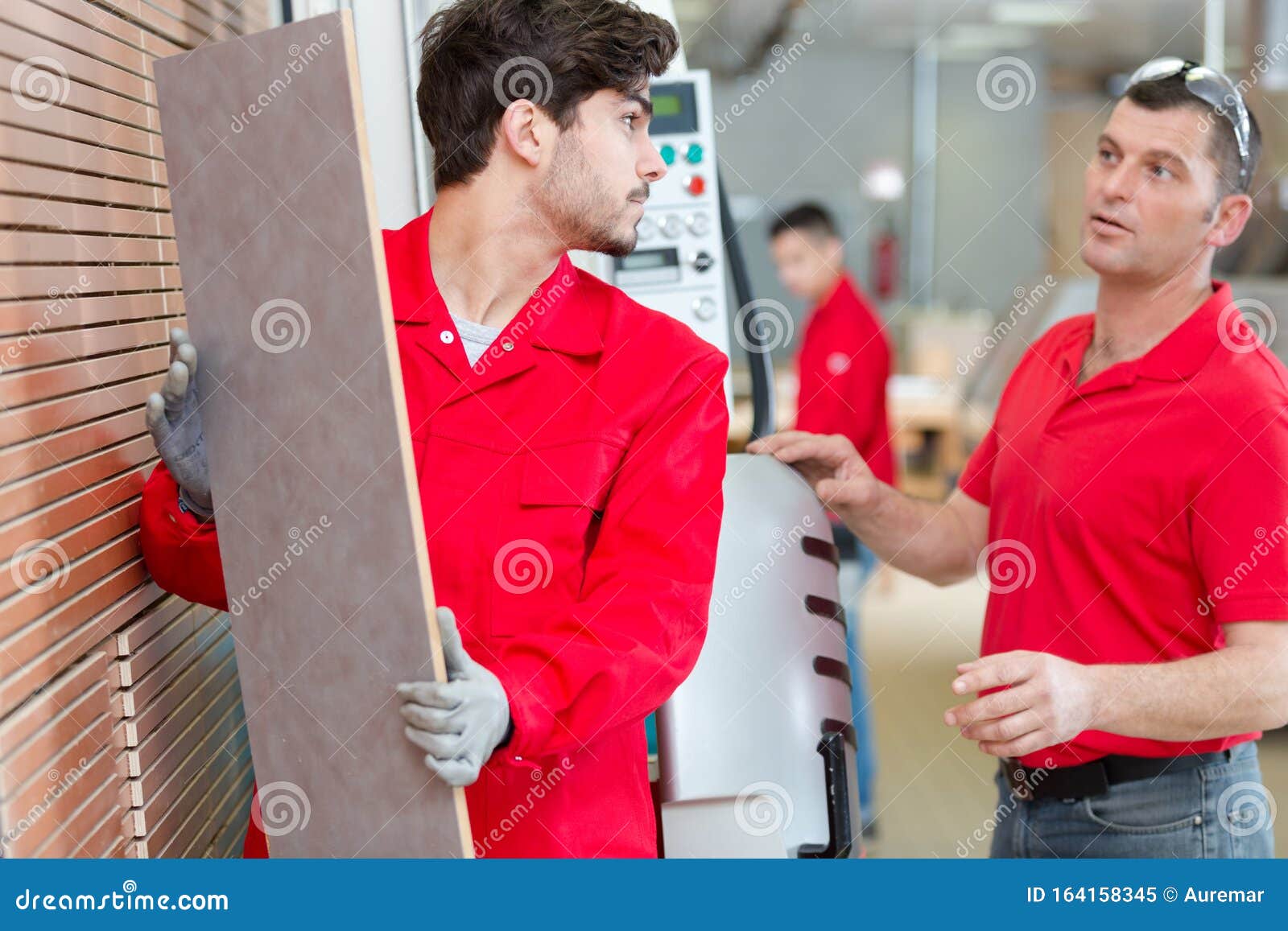 Portrait Two Carpenters Working Together Stock Image - Image of ...