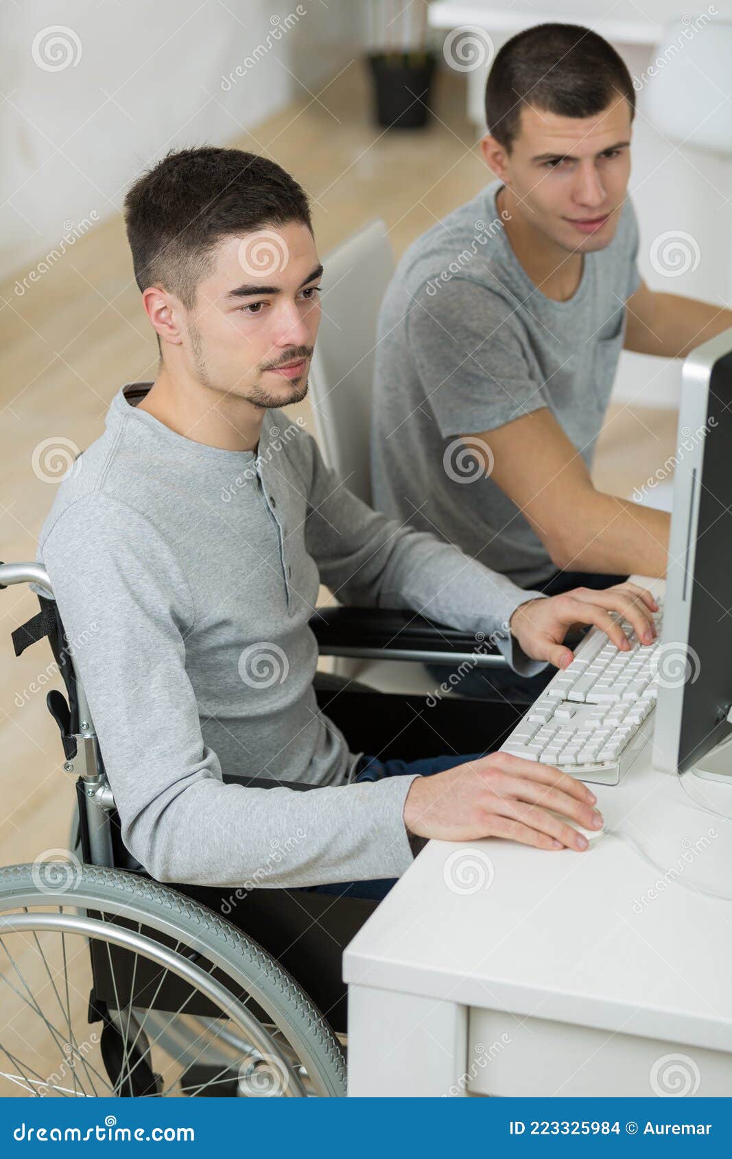 Portrait Two Computer Experts Stock Photo - Image of indexing, keyboard ...