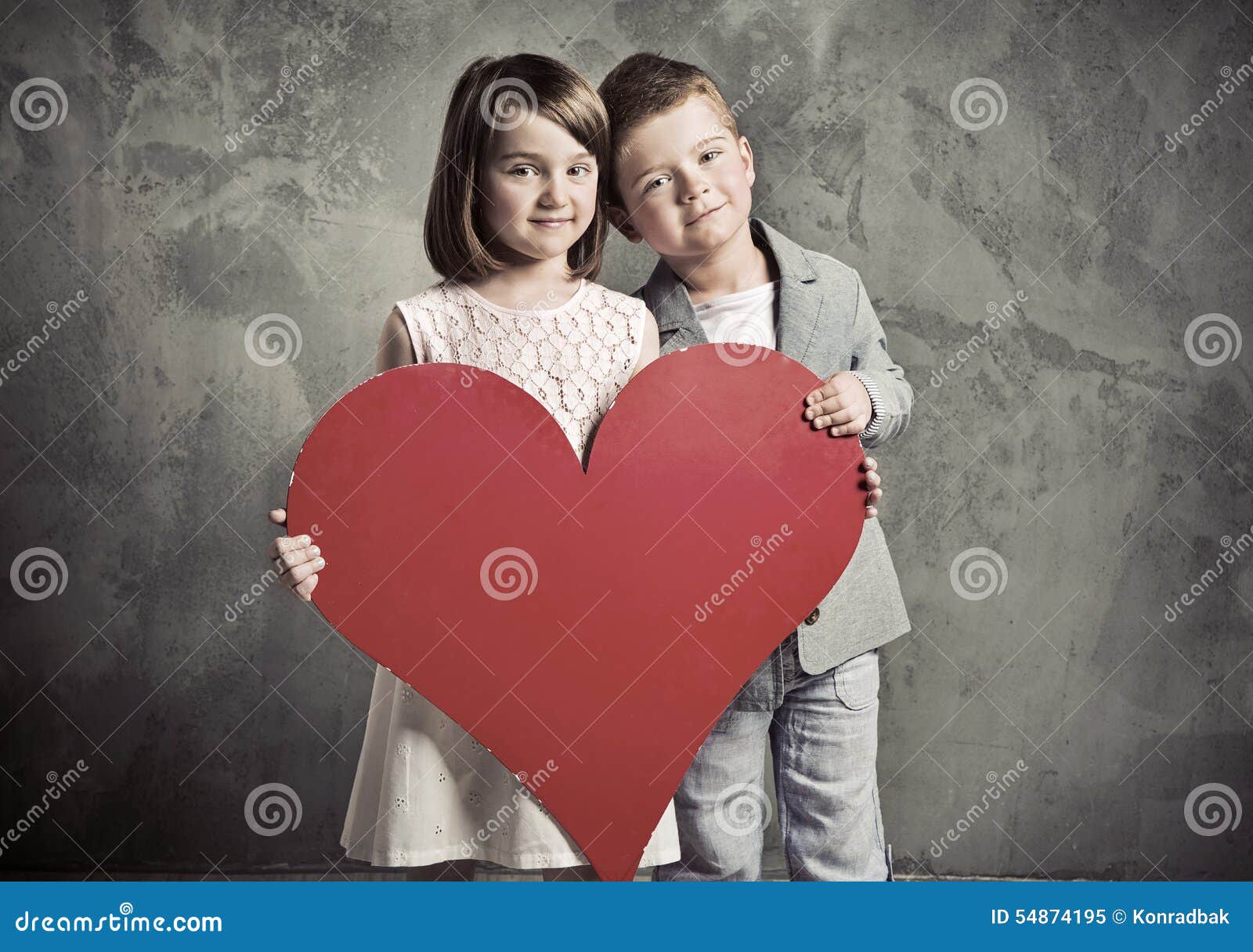Portrait of Two Cute Children Stock Image - Image of lifestyle, happy ...