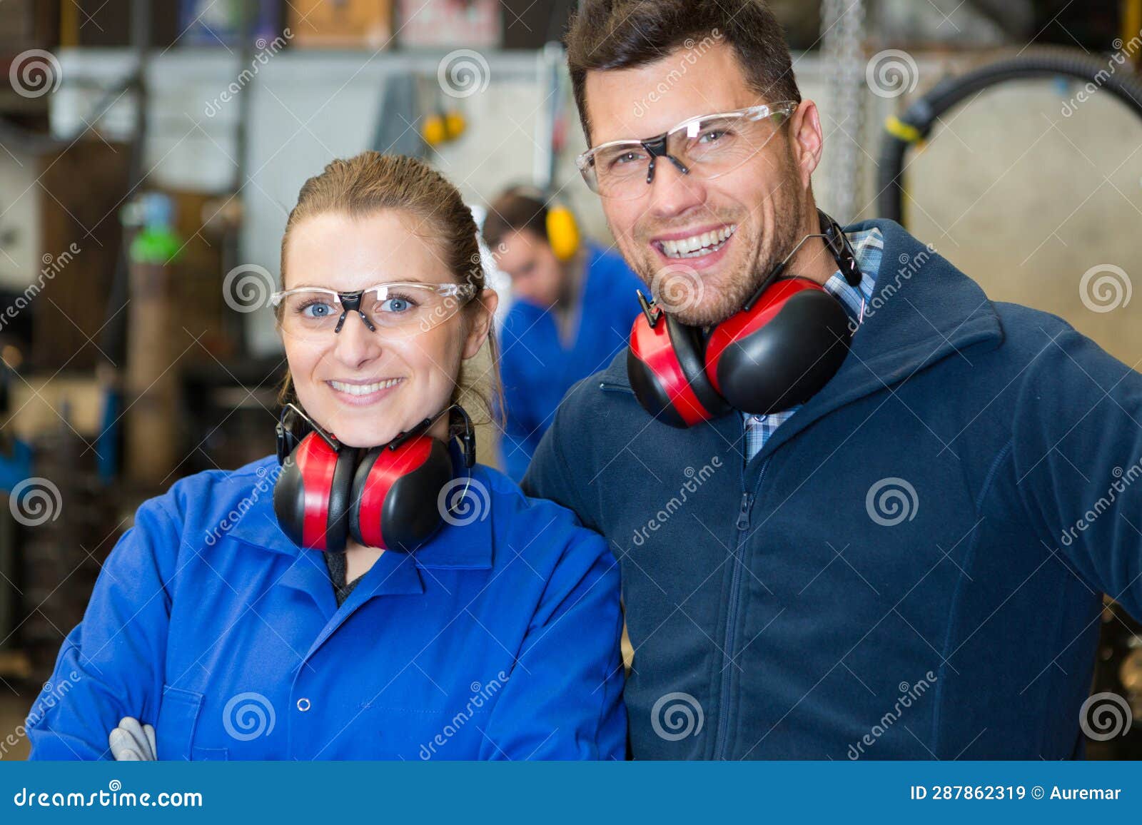 Portrait Two Factory Workers Stock Image - Image of woman, friendly ... Portrait Two Factory Workers Stock Image - Image of woman, friendly ...