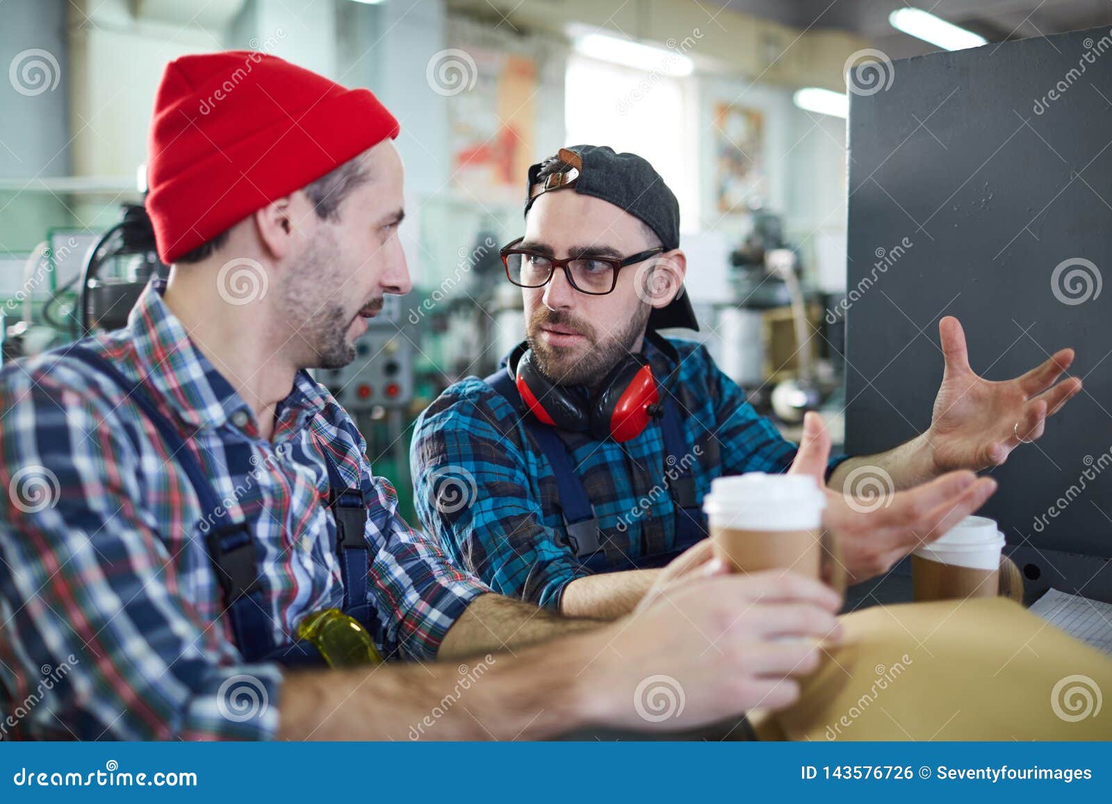 Workers on Coffee Break stock photo. Image of resting - 143576726