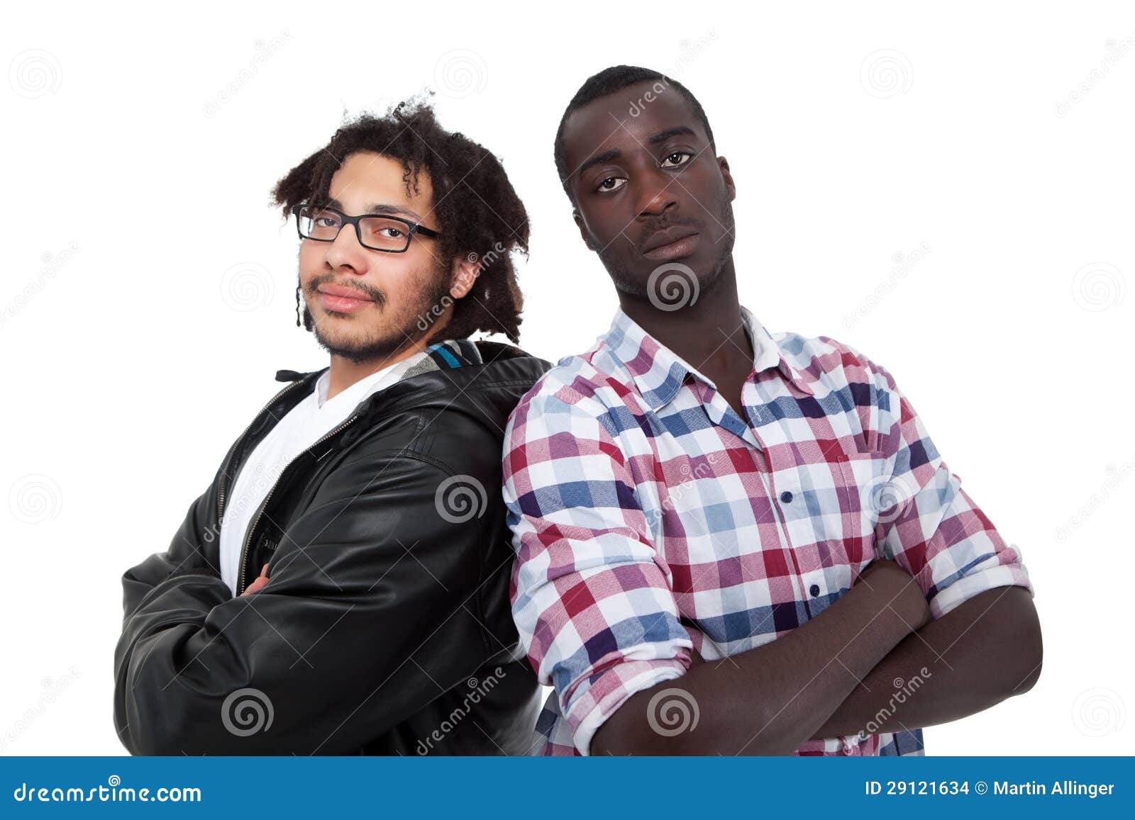 Portrait of Two Friends stock photo. Image of crossed - 29121634