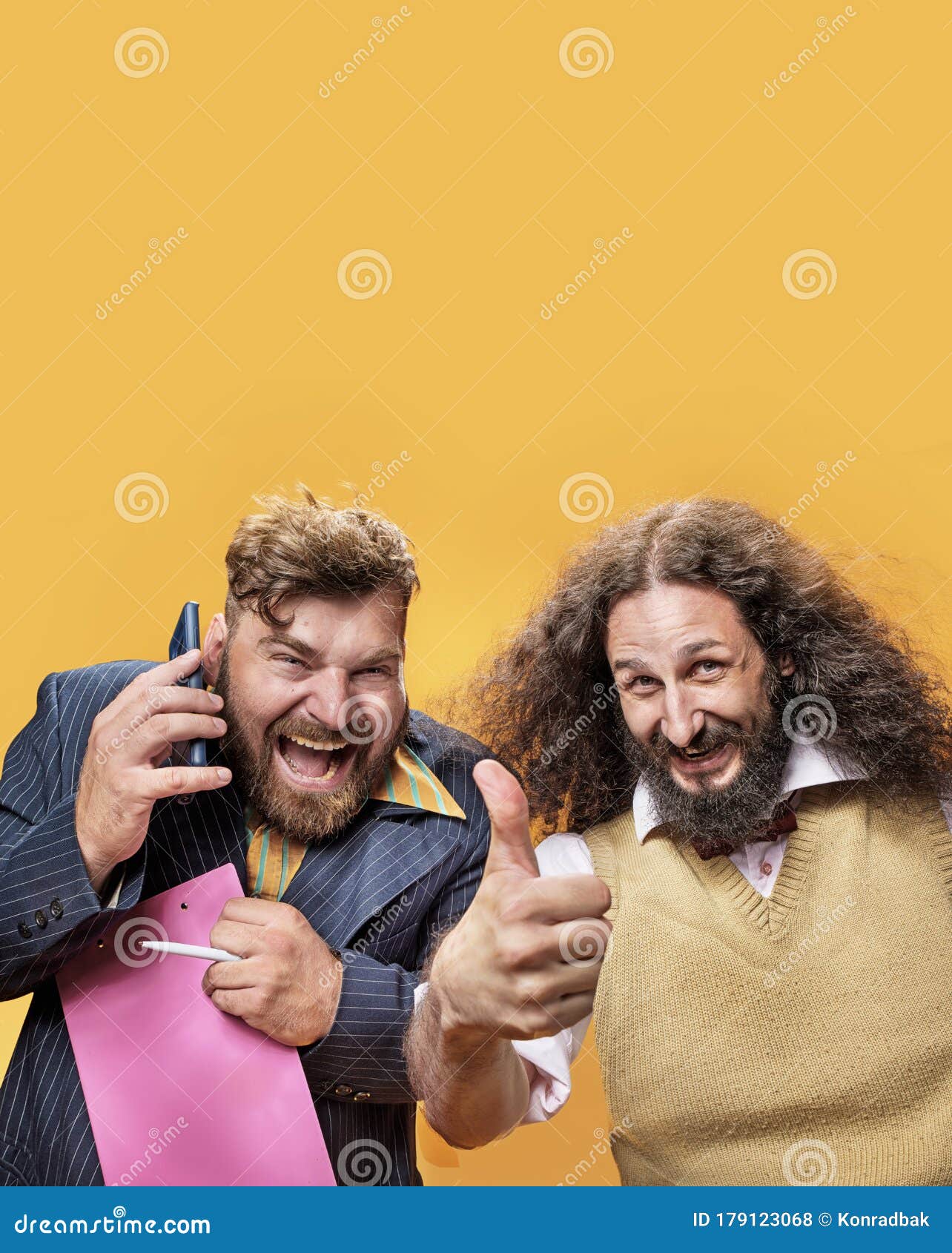 Portrait of a Two Geeks in an Office Circumstances Stock Photo - Image ...