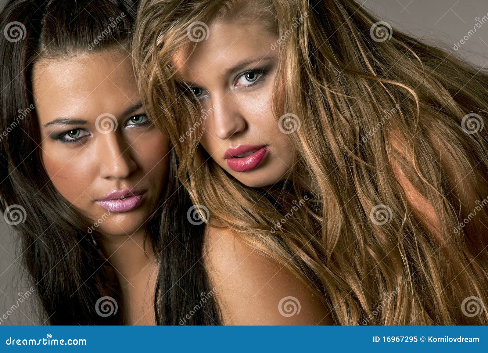 Portrait of Two Girlfriends Stock Image - Image of brown, girlfriend ...