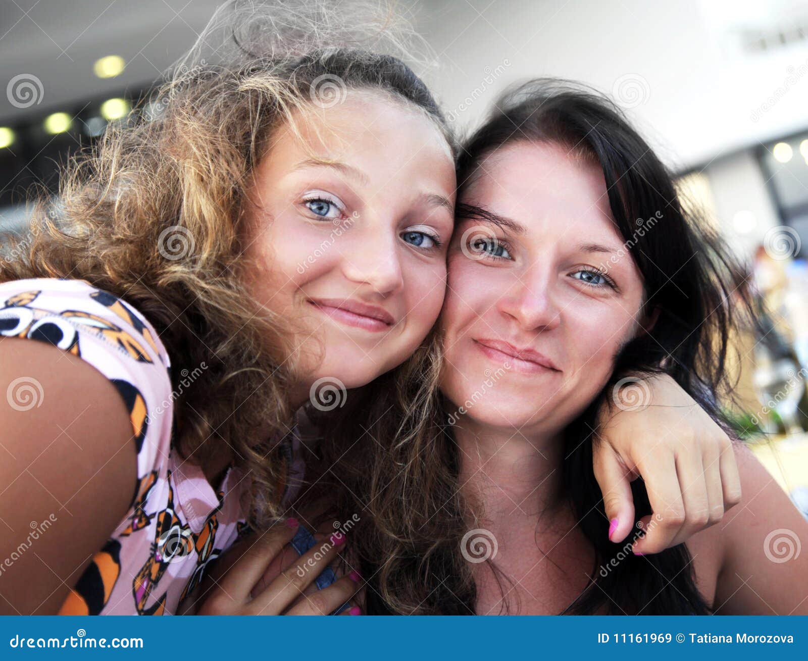 Portrait of two girls stock image. Image of expression - 11161969