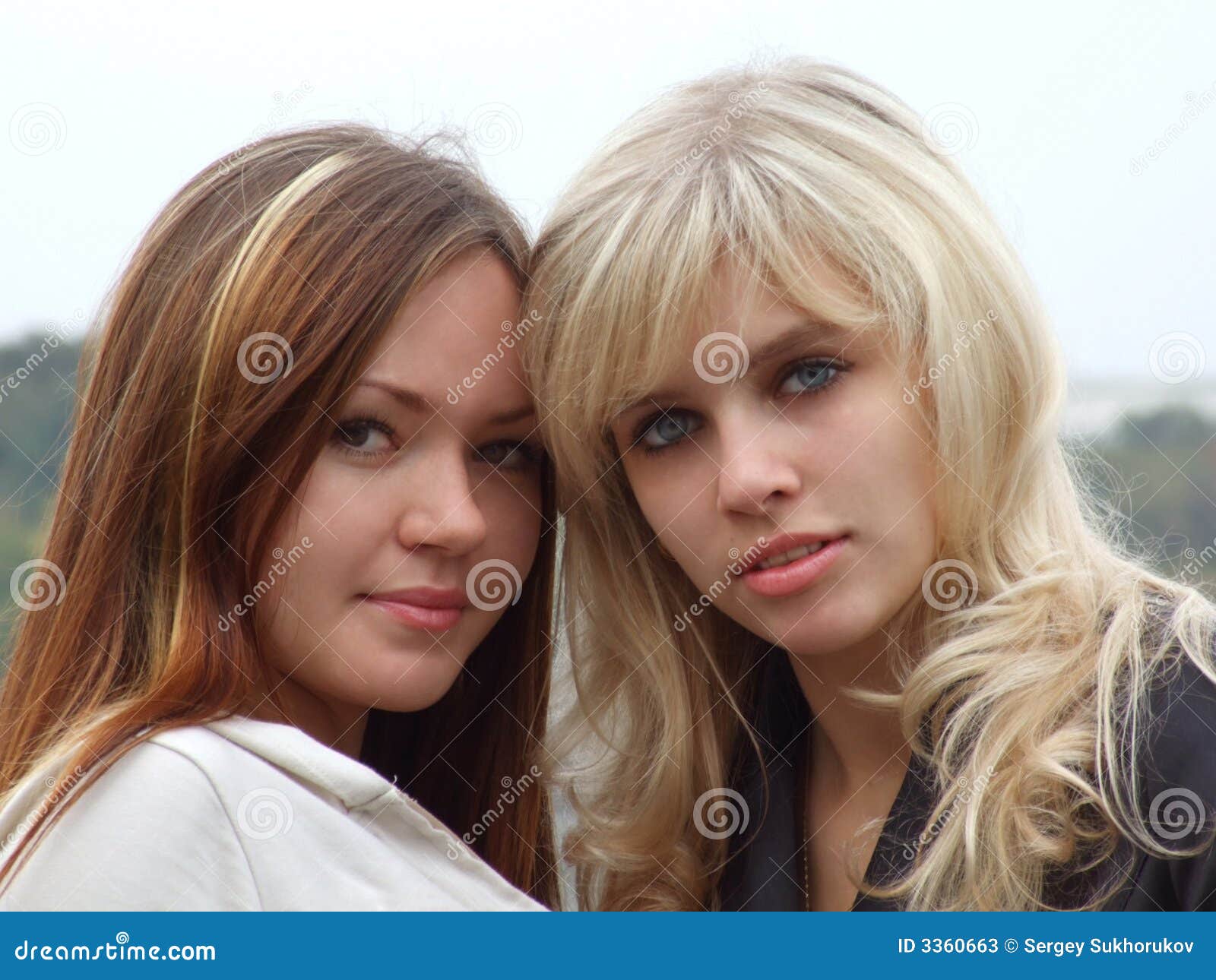 Portrait of two girls 2 stock image. Image of excitement - 3360663