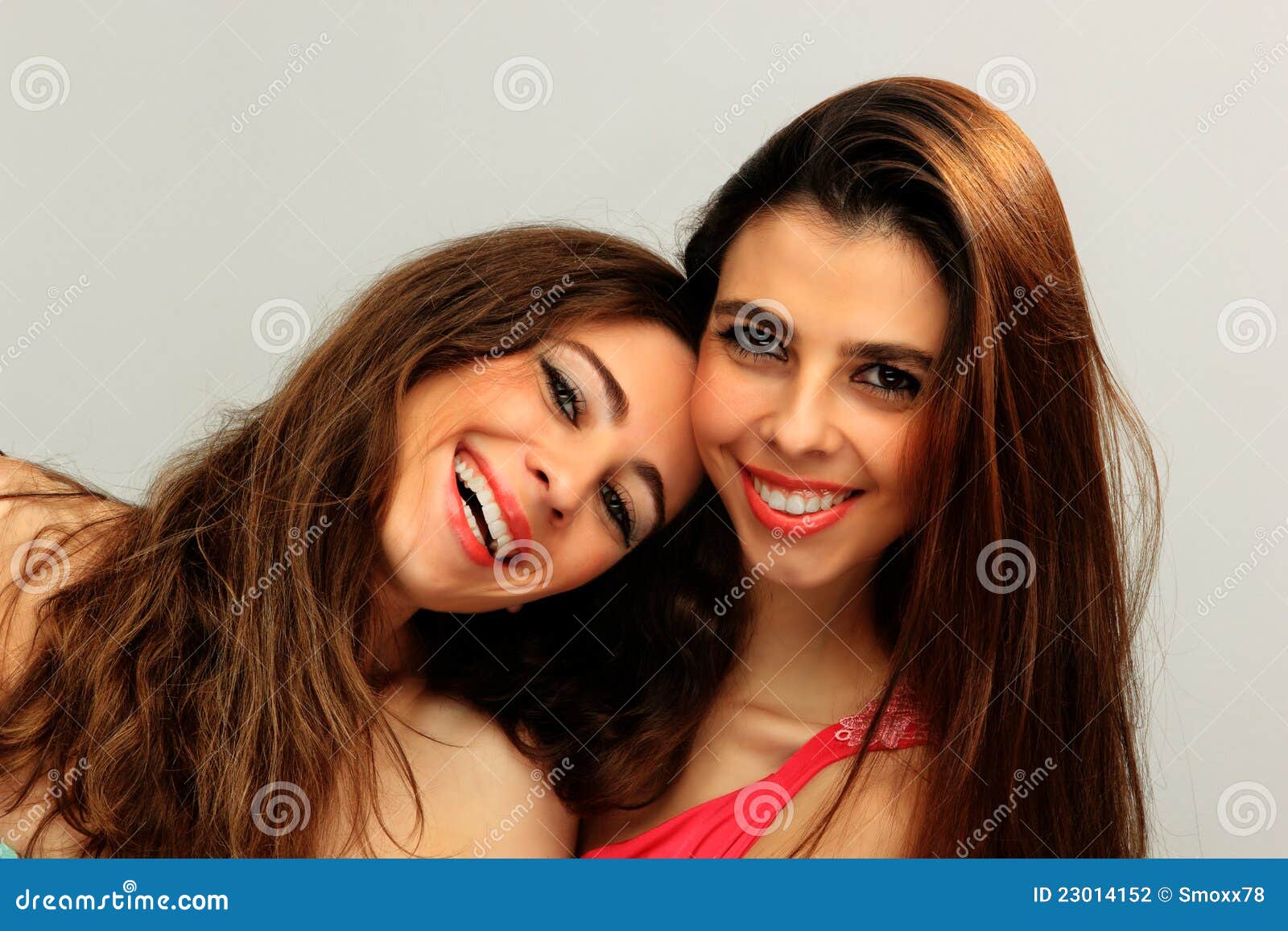 Portrait of two girls stock photo. Image of brown, girl - 23014152