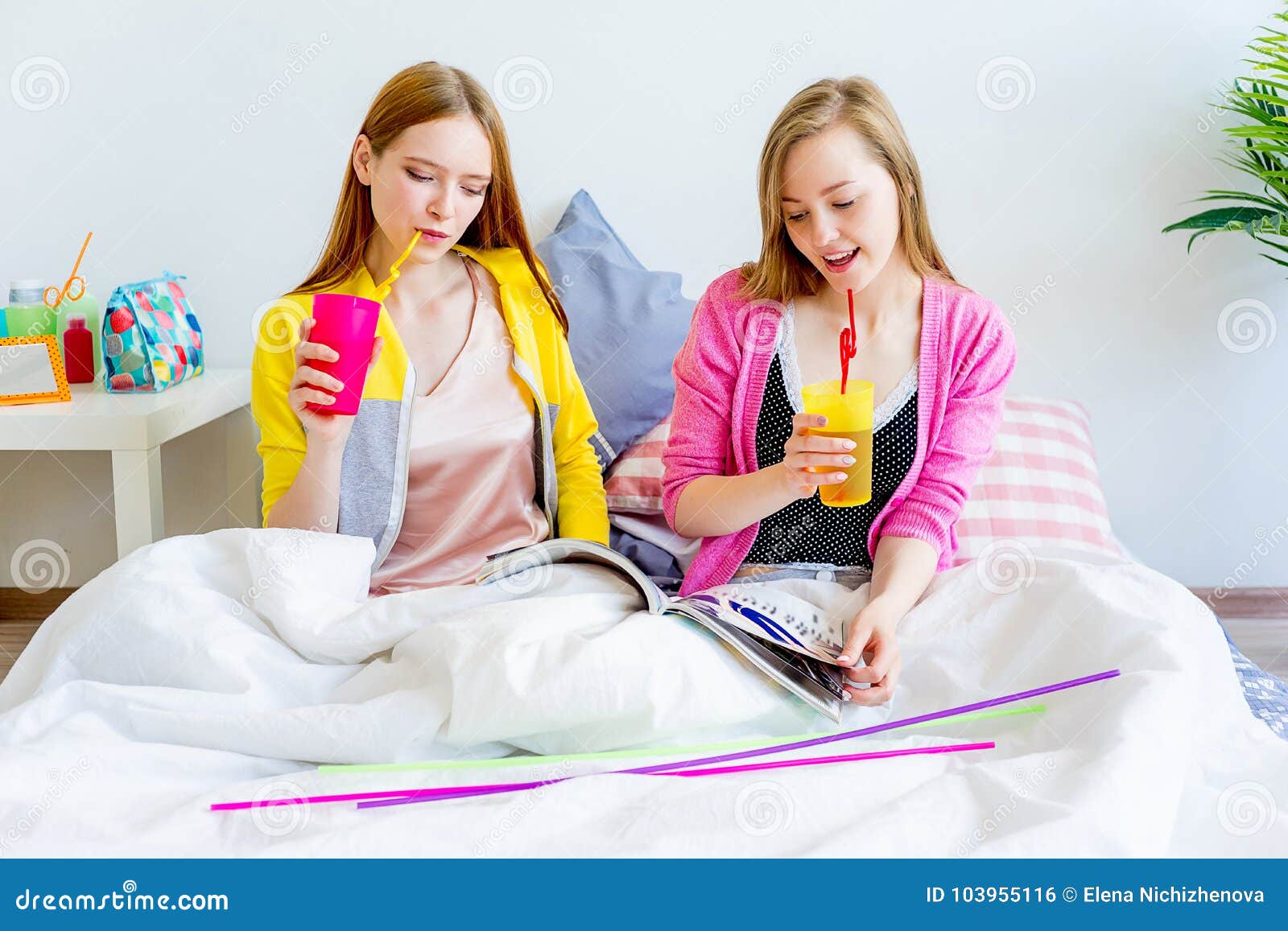 Girls at a sleepover stock photo. Image of caucasian - 103955116