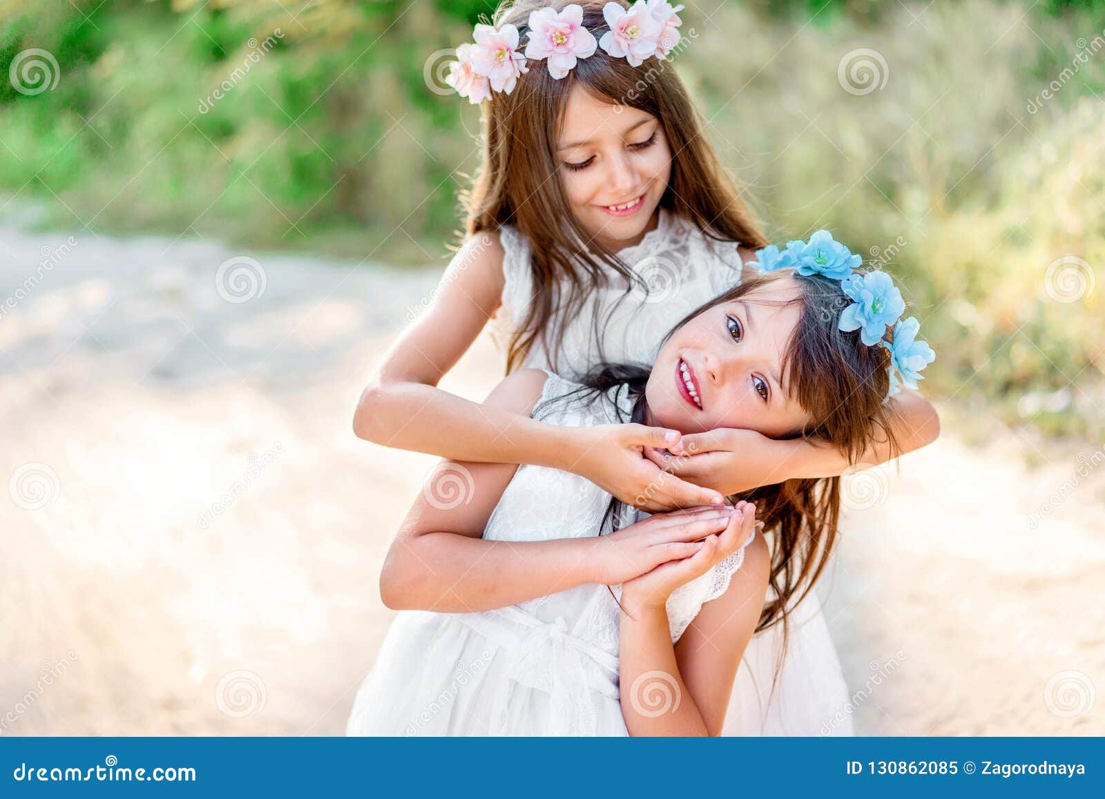 Portrait of Two Girls Girlfriends Stock Image - Image of girls, gaiety ...