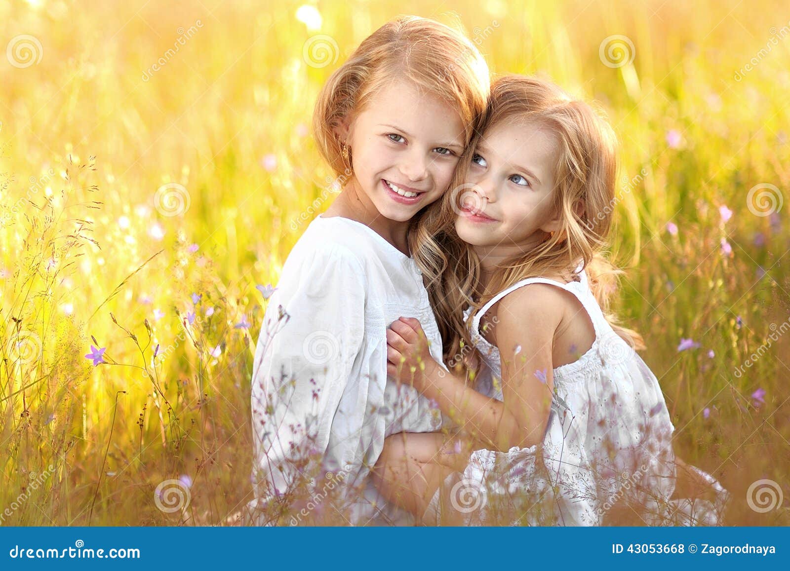 Portrait of two girls stock photo. Image of outdoor, nature - 43053668