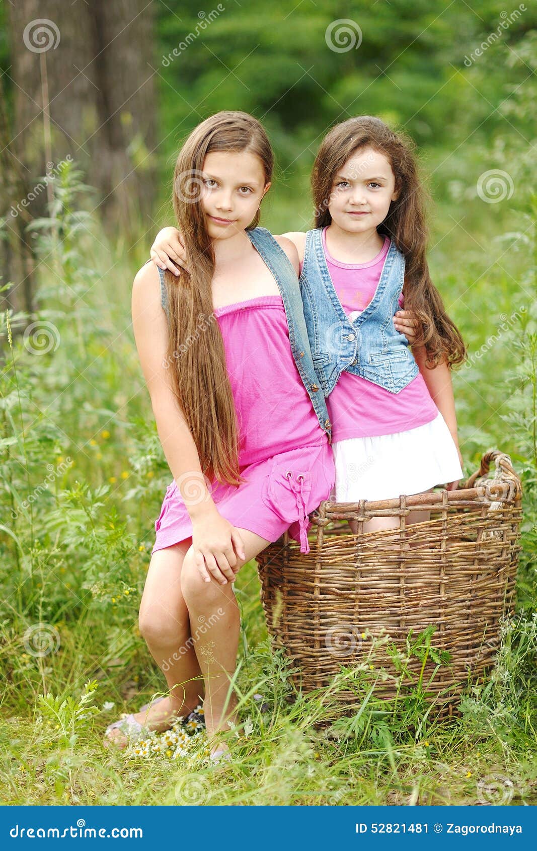 Portrait of two girls stock image. Image of girl, gladness - 52821481