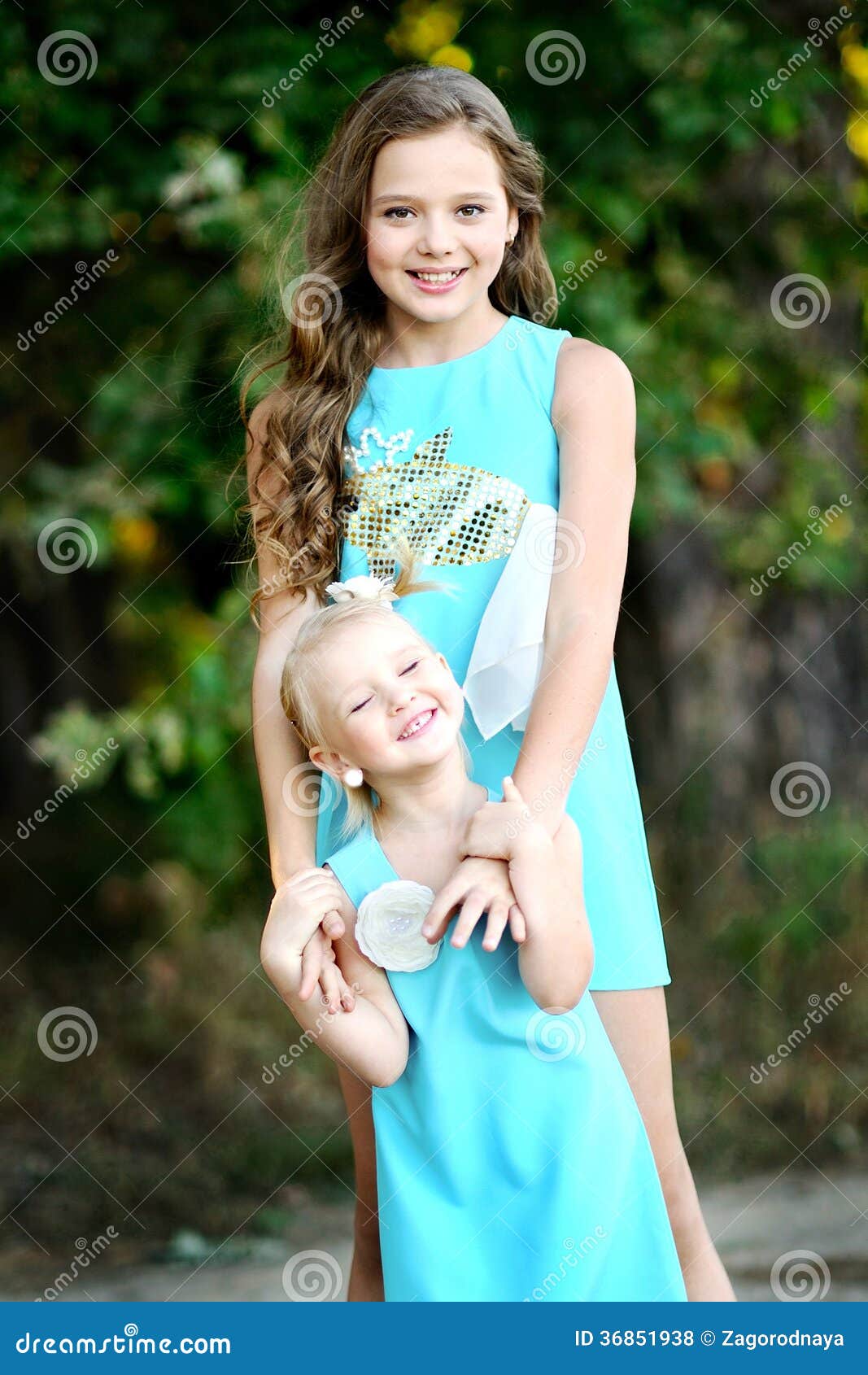 Portrait of Two Happy Sisters Stock Photo - Image of beautiful, love ...