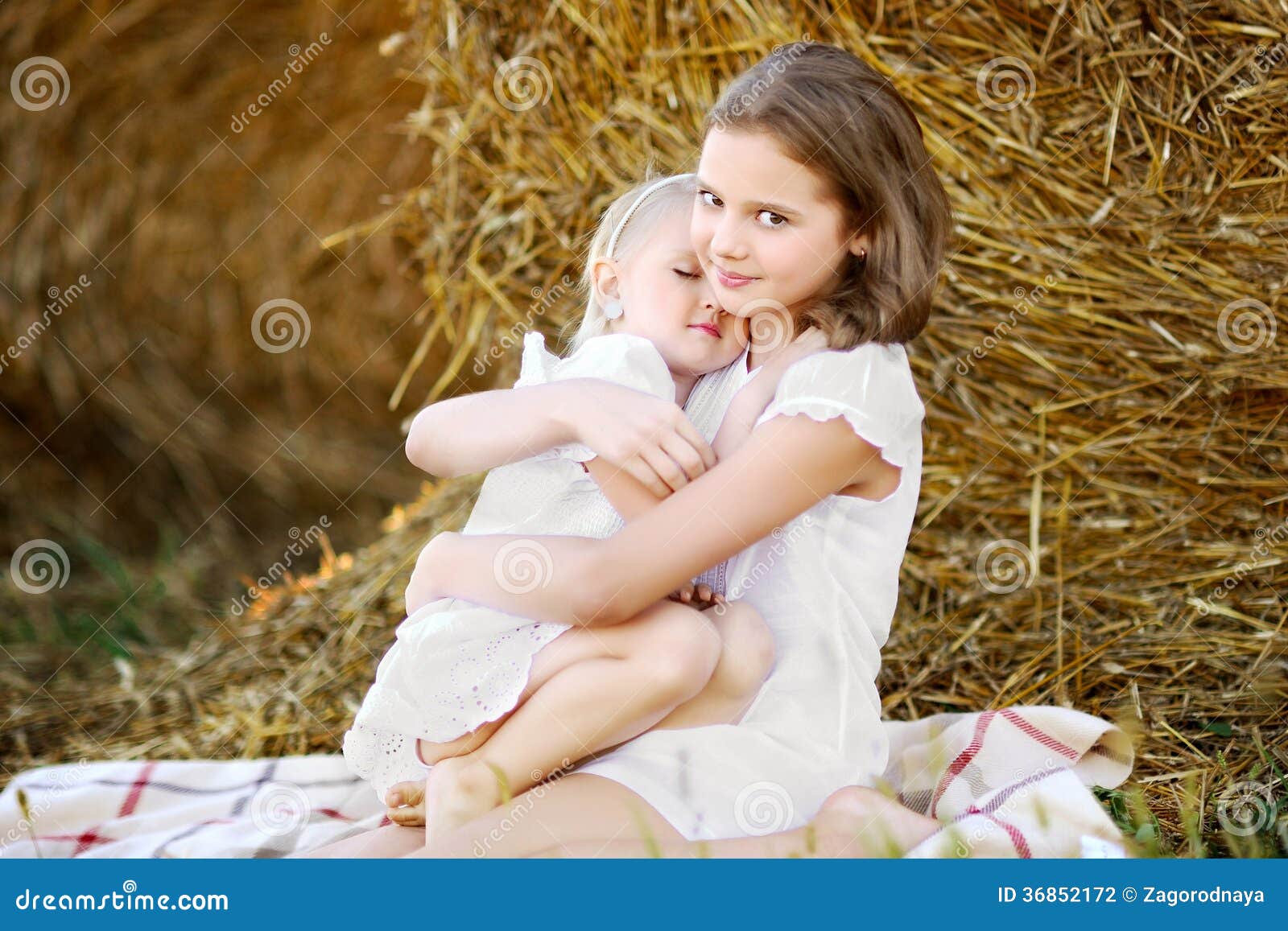 Portrait of Two Happy Sisters Stock Photo - Image of girl, pretty: 36852172