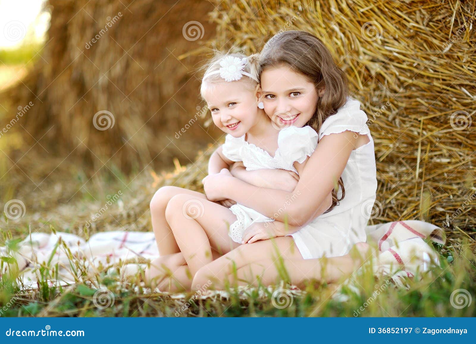 Portrait of Two Happy Sisters Stock Image - Image of beautiful ...