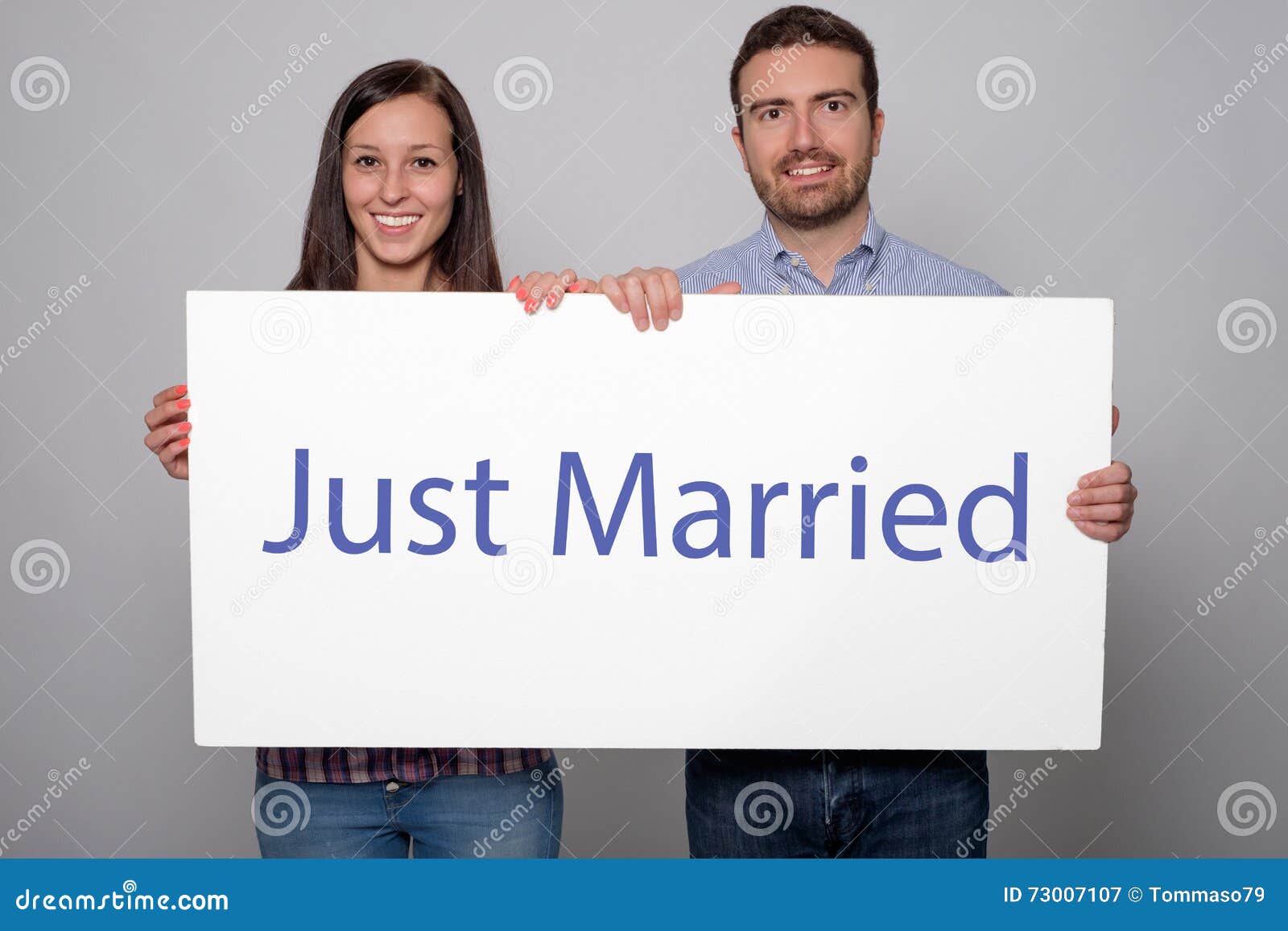 Portrait of of Two Just Married Young Lovers Stock Image - Image of ...