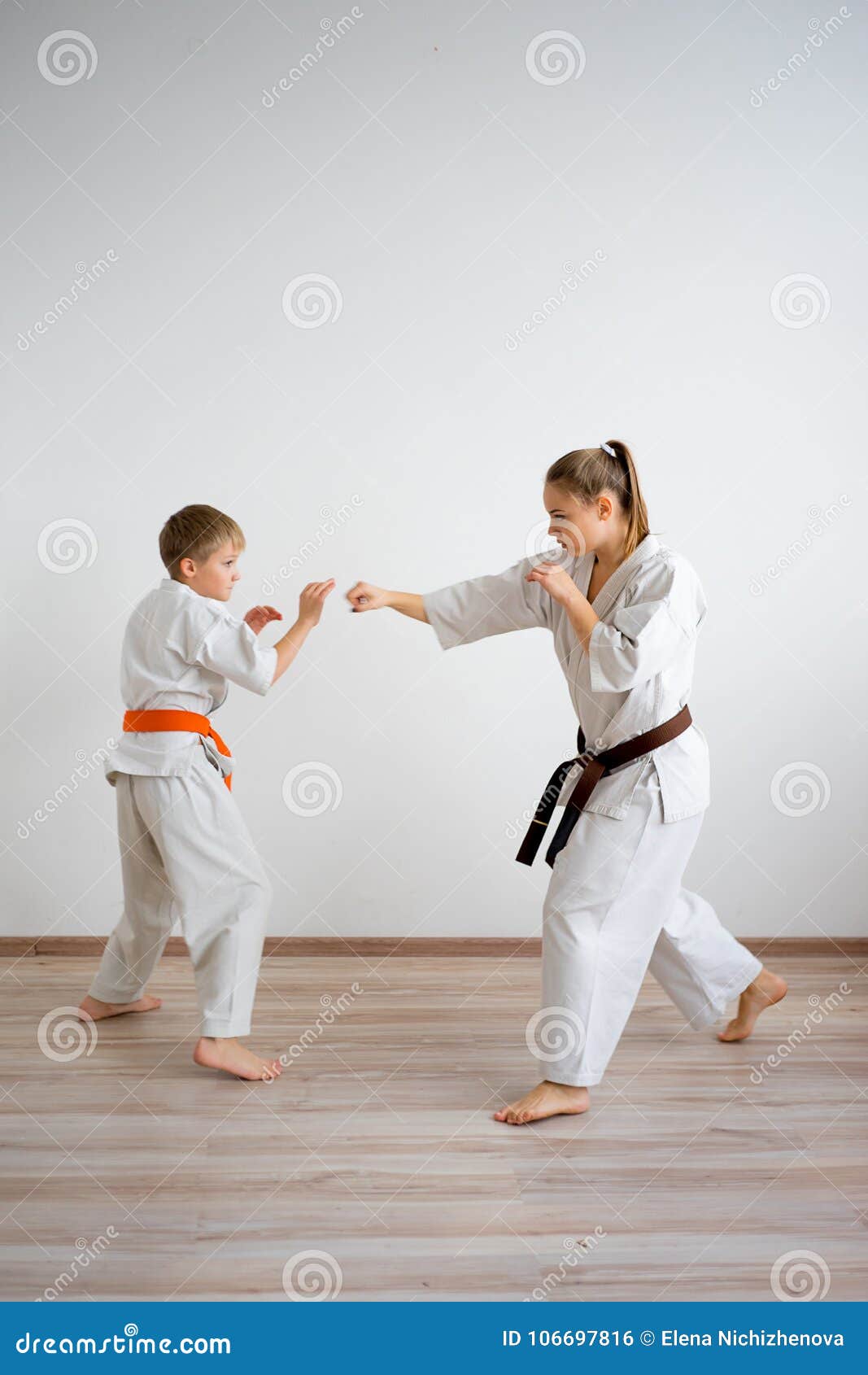 Karate kids training stock photo. Image of action, practice - 106697816