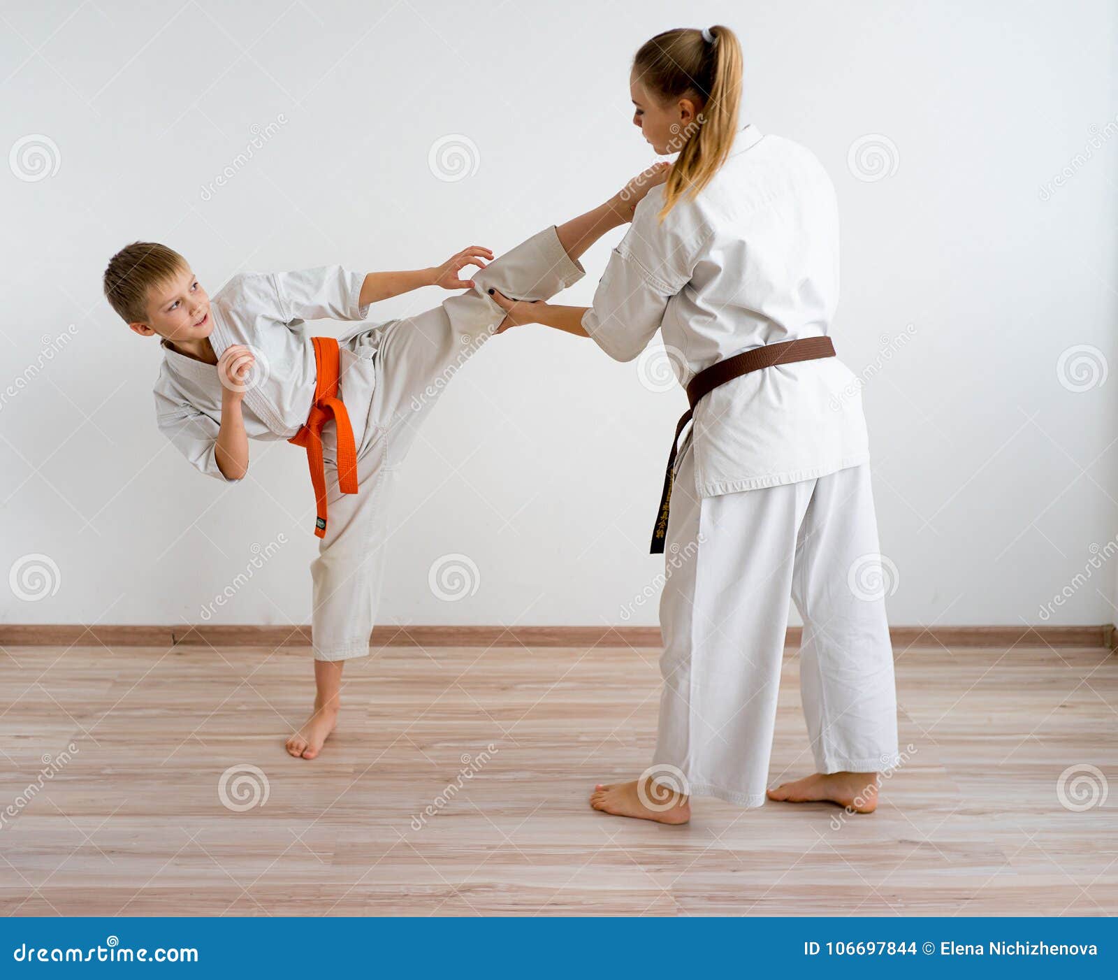 Karate kids training stock photo. Image of karate, fighter - 106697844