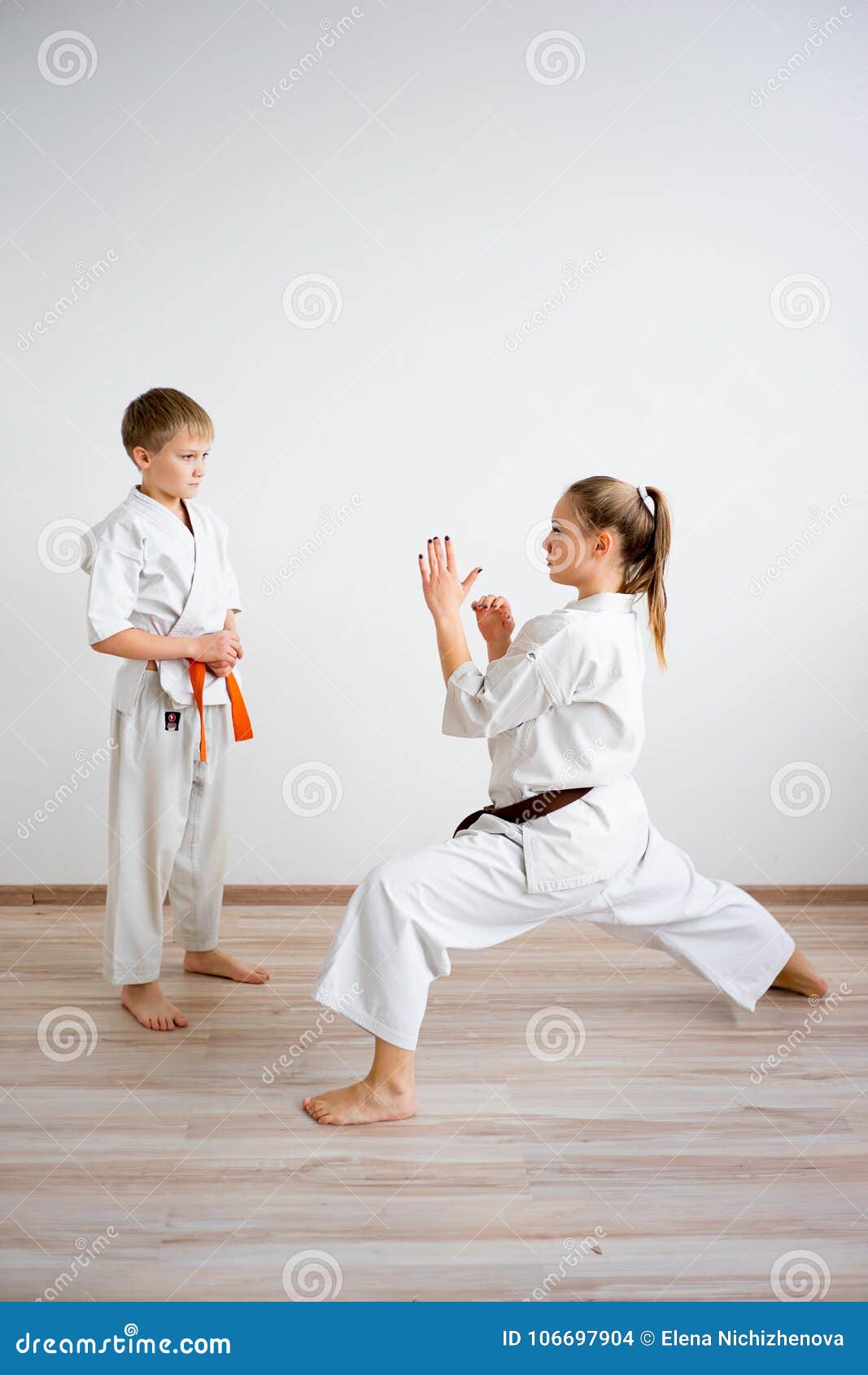 Karate kids training stock photo. Image of black, caucasian - 106697904