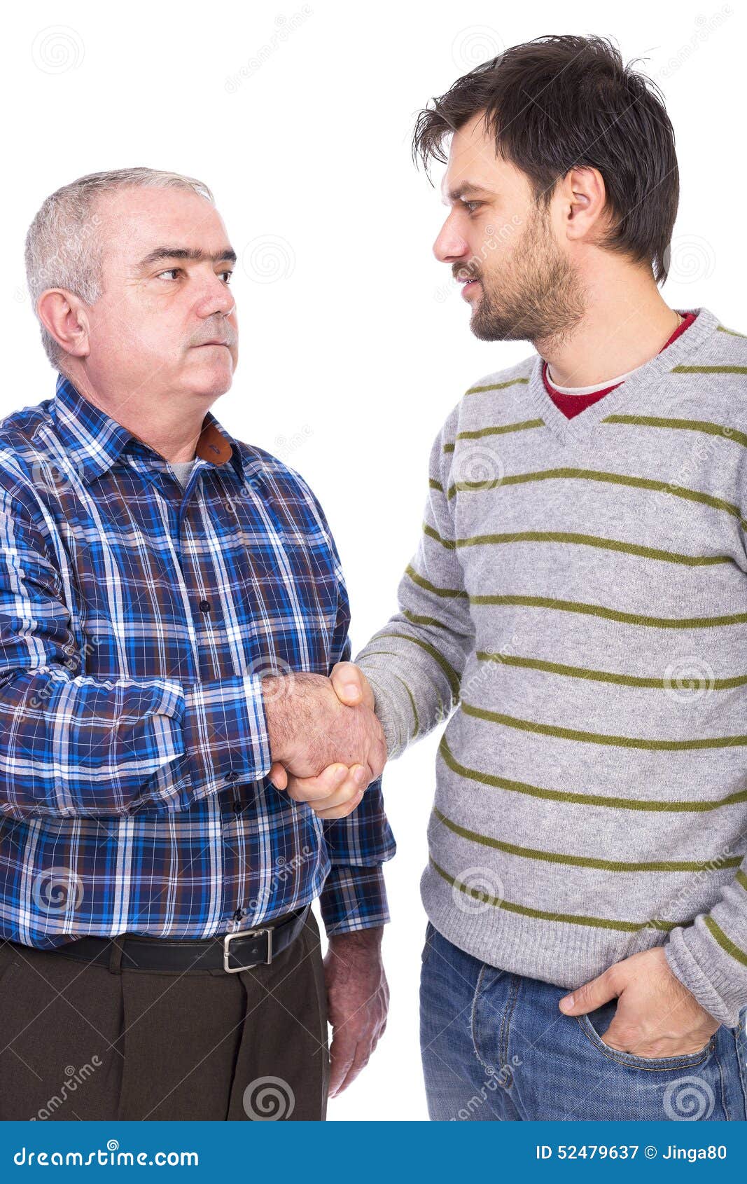 Portrait of Two Men, Father and Son Stock Image - Image of parent ...