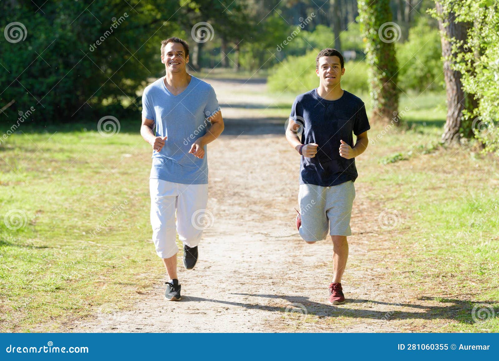 Portrait two men jogging stock image. Image of lifestyle - 281060355