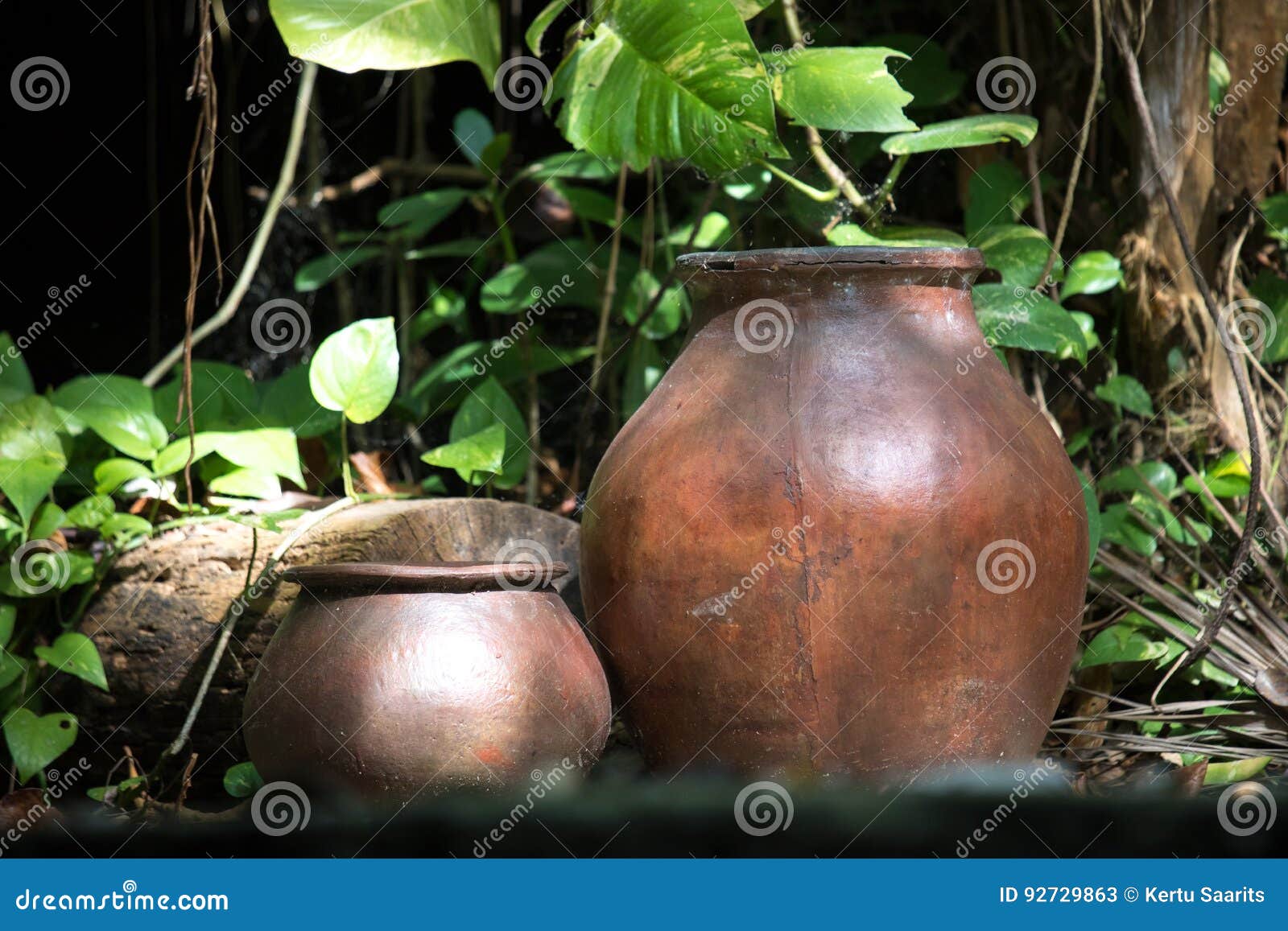 Portrait of Two Old Fashioned Pots. Editorial Stock Photo - Image of ...