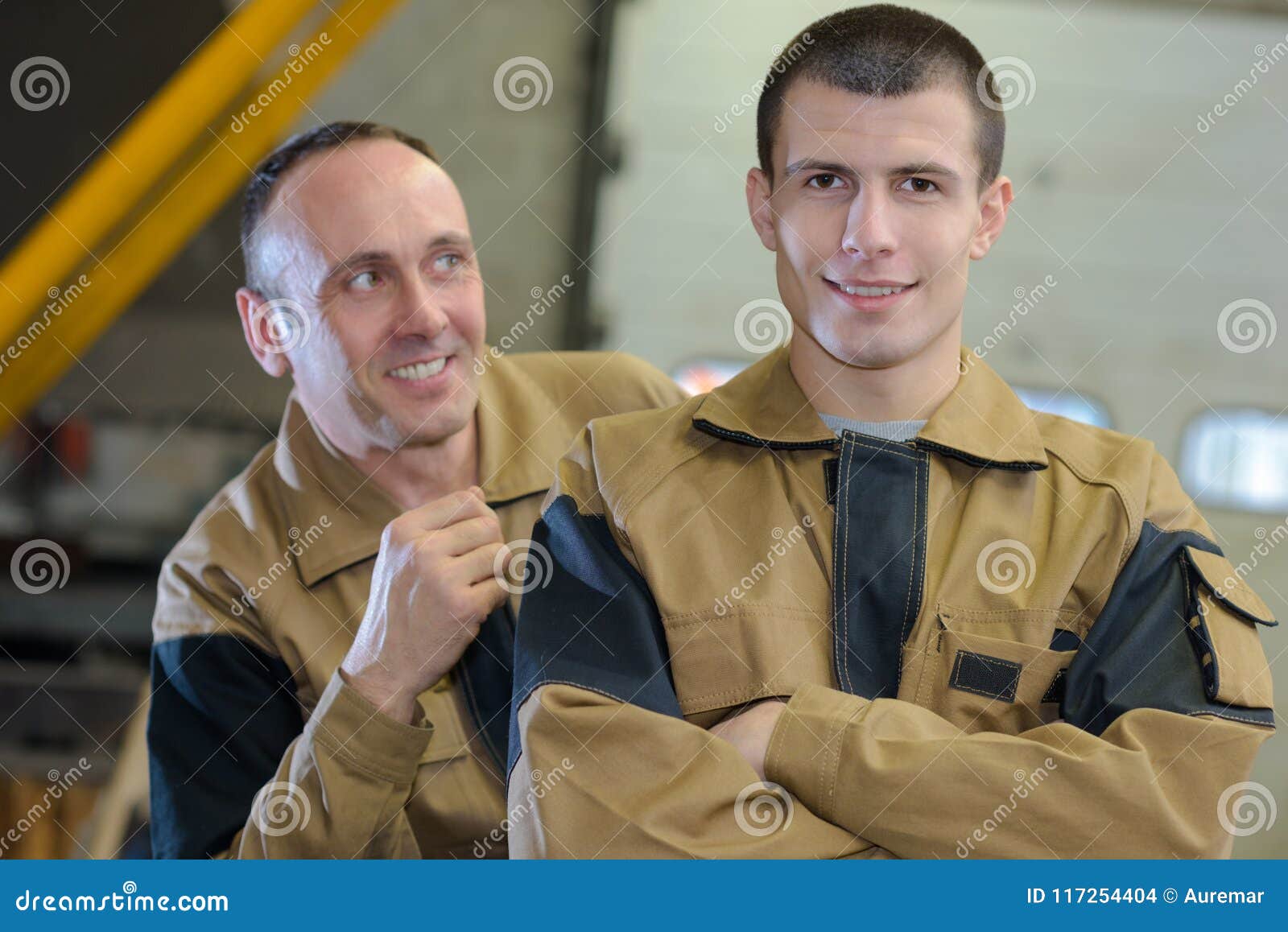 Portrait of two plumbers stock photo. Image of portrait - 117254404