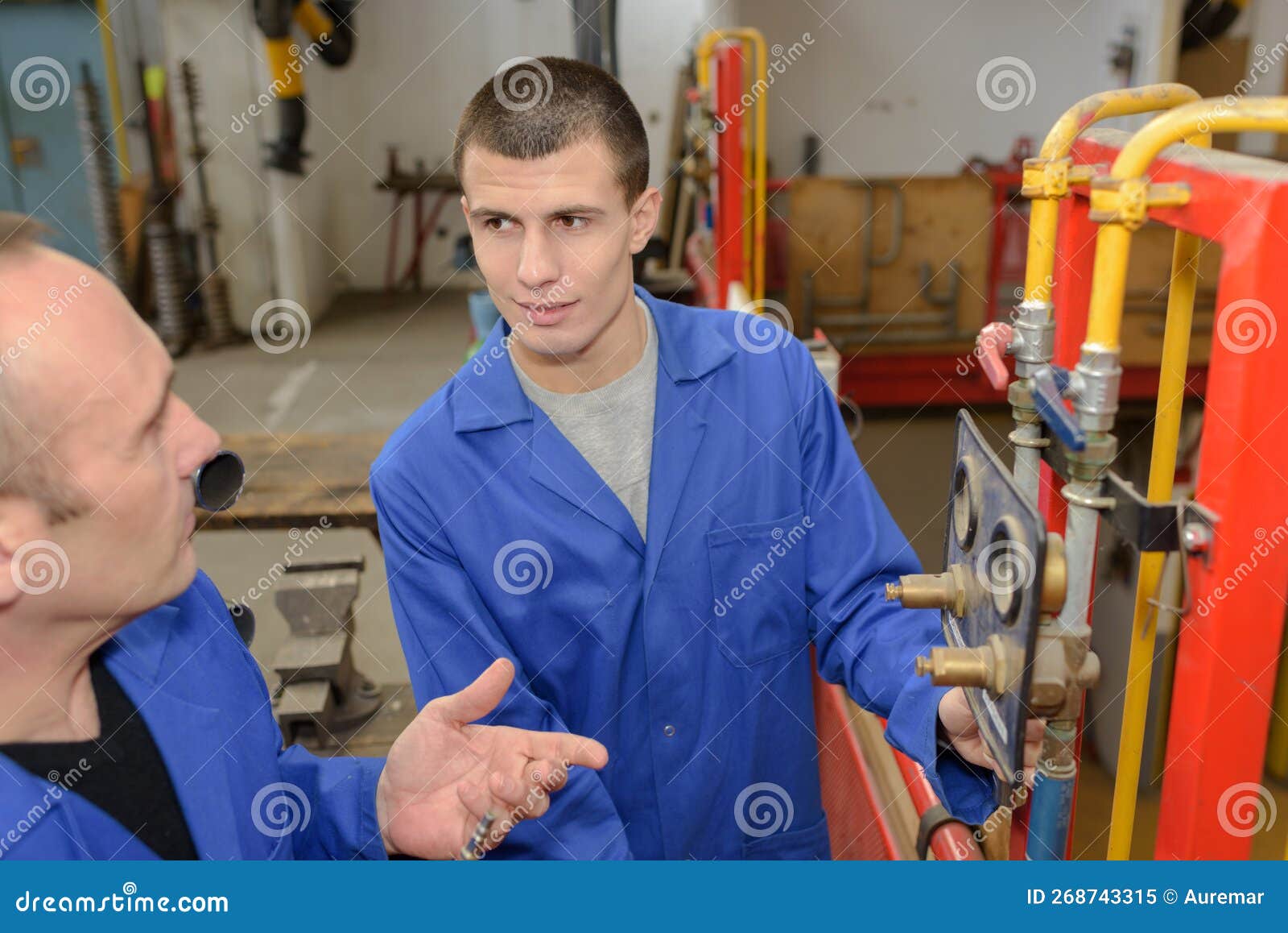 Portrait Two Plumbers Talking Stock Image - Image of vocation, plumbing ...