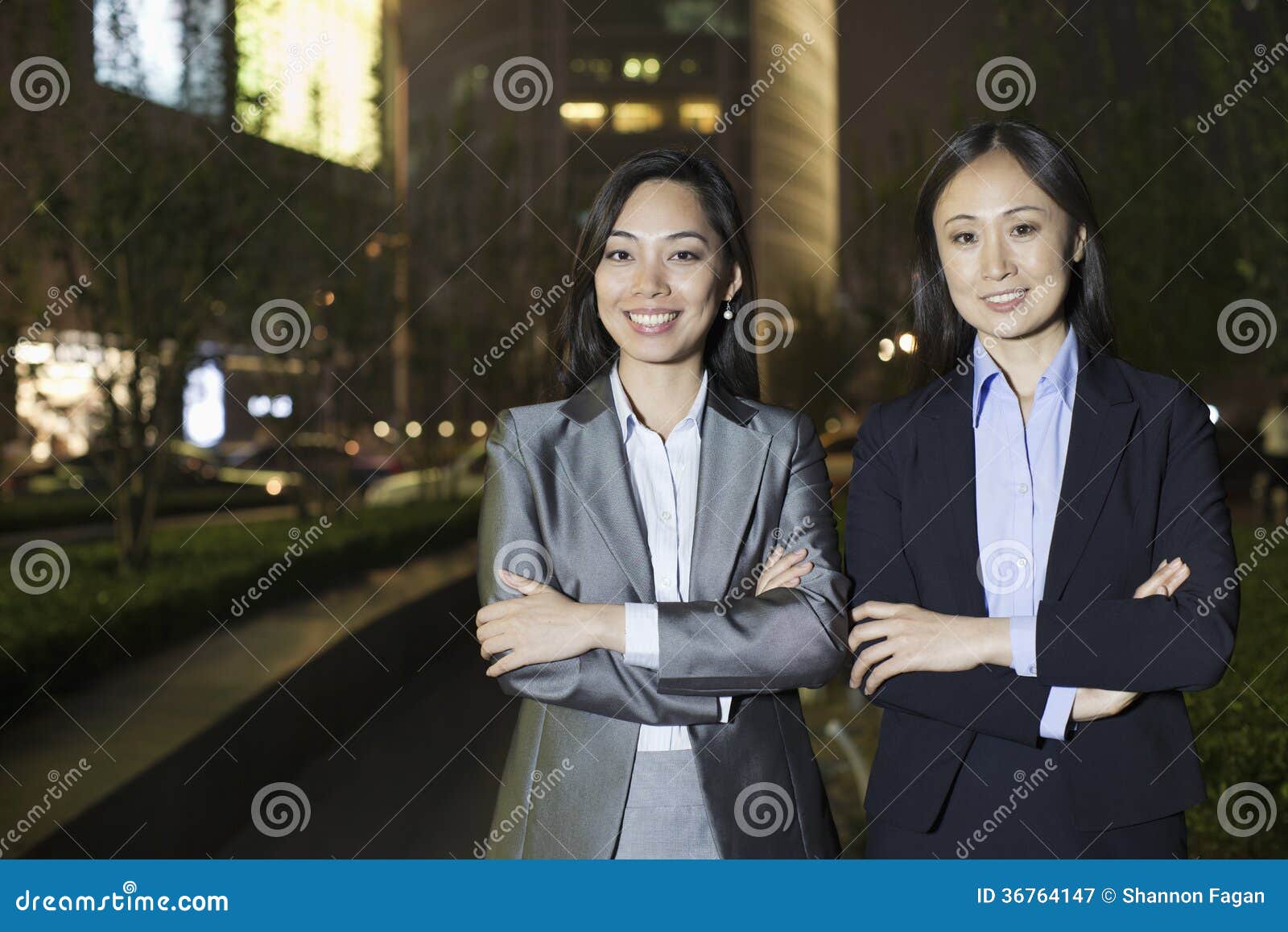 Portrait of Two Professional Businesswomen Stock Image - Image of arms ...
