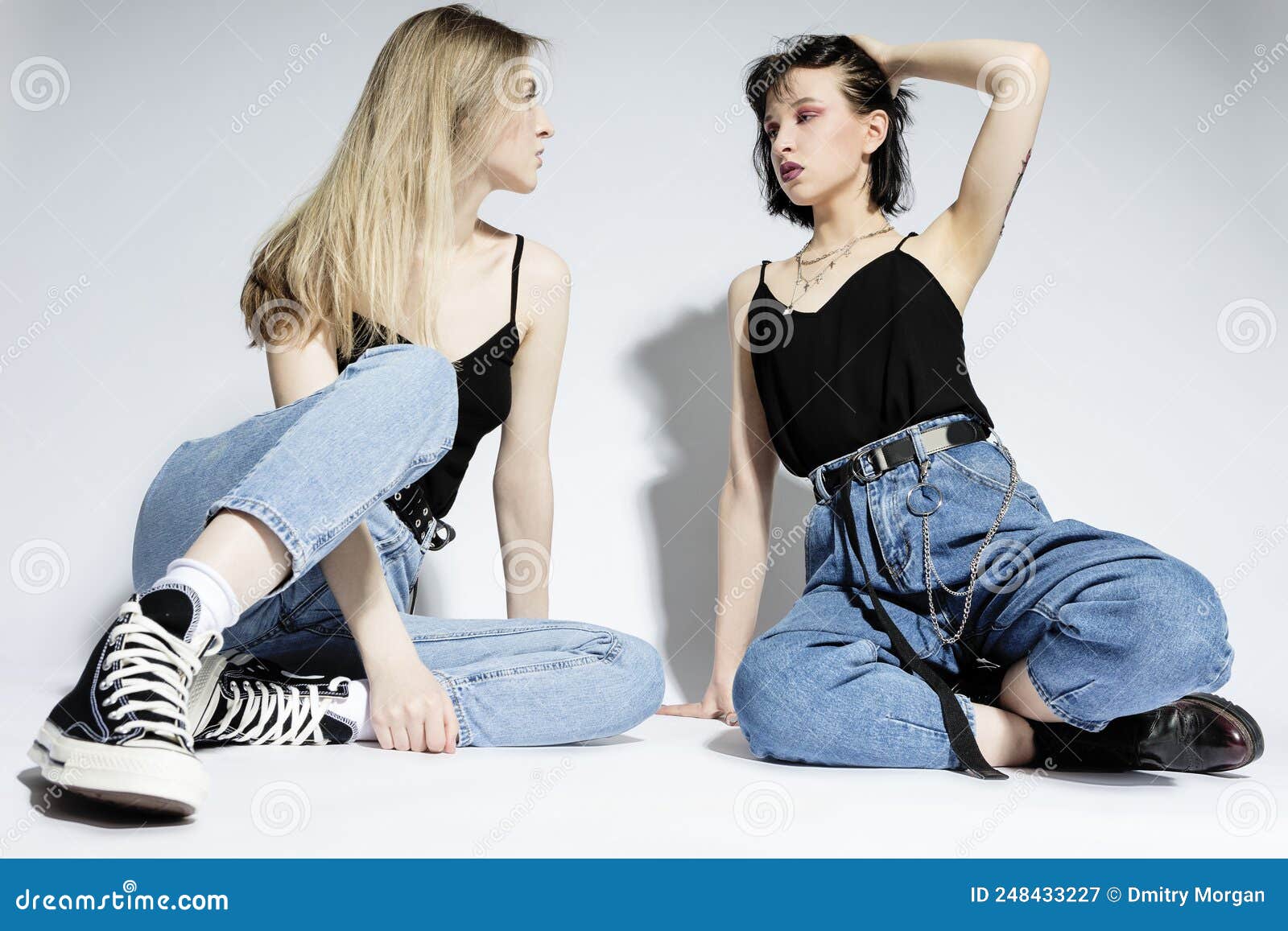 Lifestyle Ideas Portrait Of Two Relaxing Caucasian Lesbians