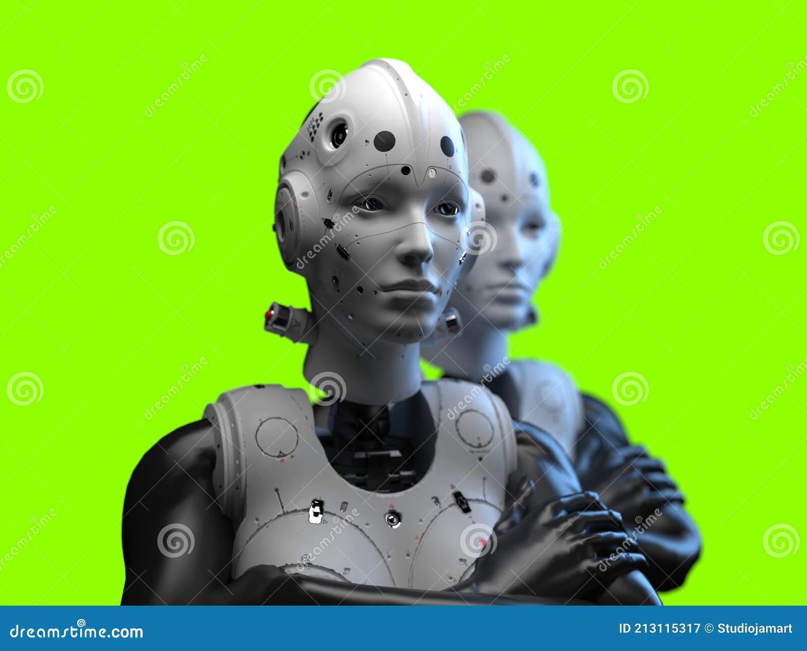 Close-up Of Two Robots' Eyes, With Menacing Stare And Sparks Flying ...