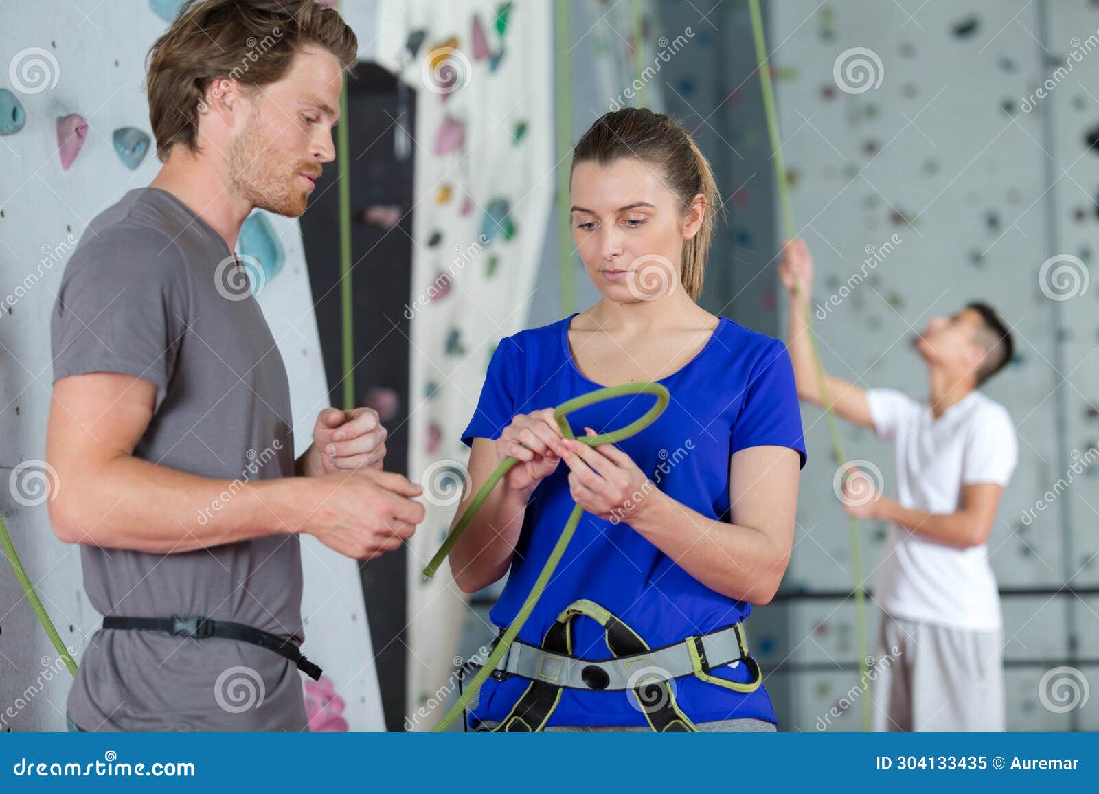 Portrait Two Ropes Tied Together Stock Image - Image of ...