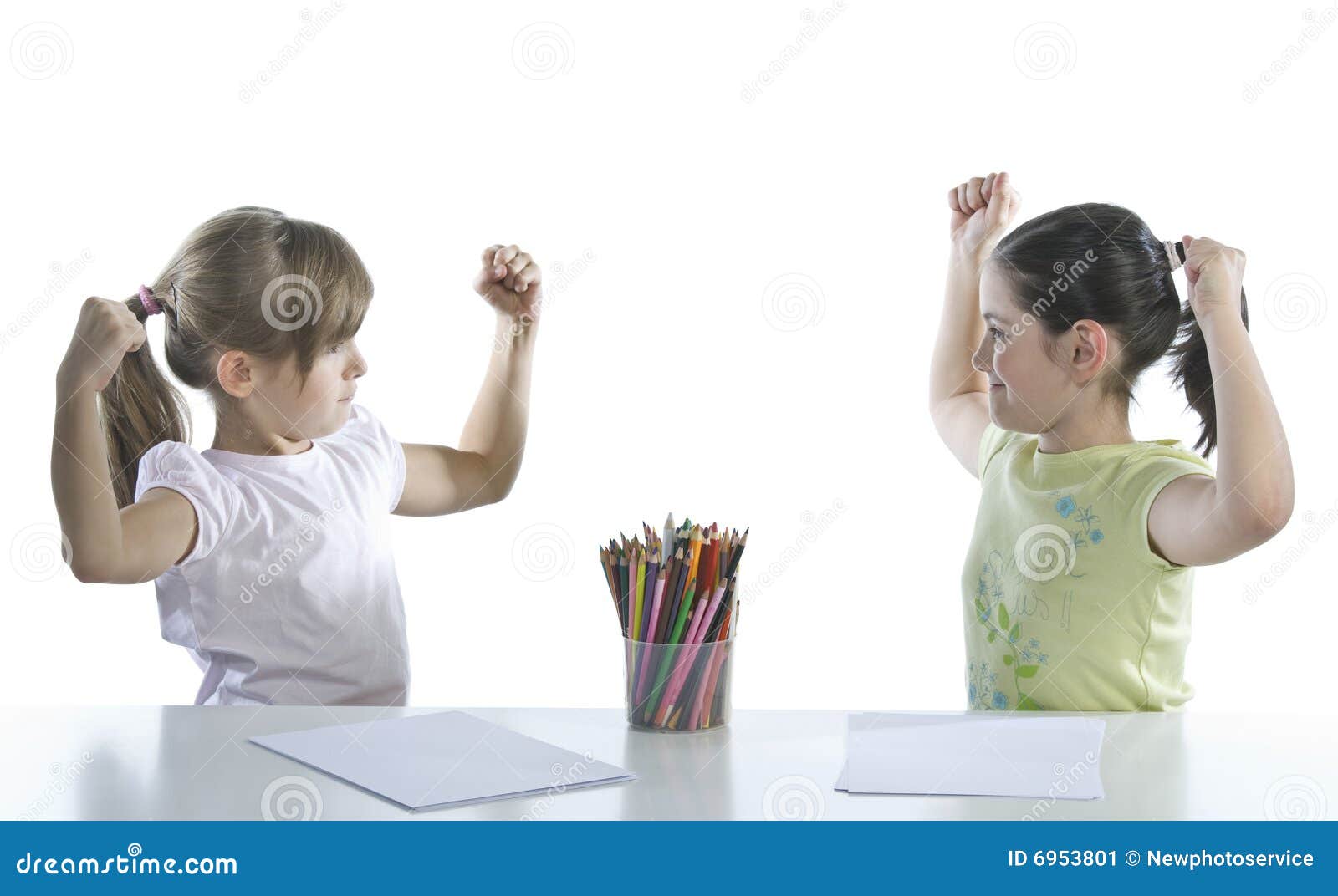 Portrait of Two Schoolchildren Stock Image - Image of class, pattern ...