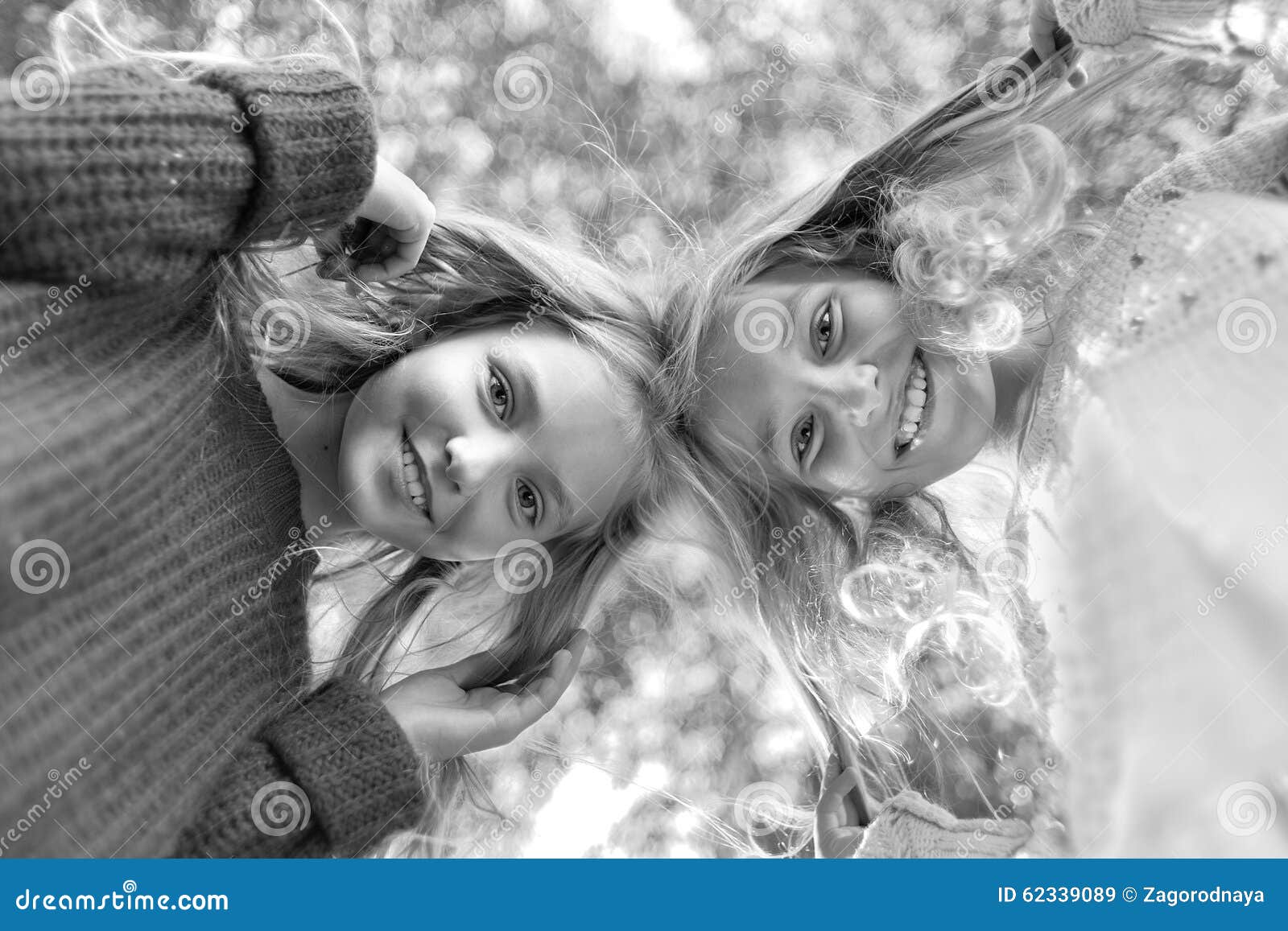 Portrait of two sisters stock image. Image of nature - 62339089