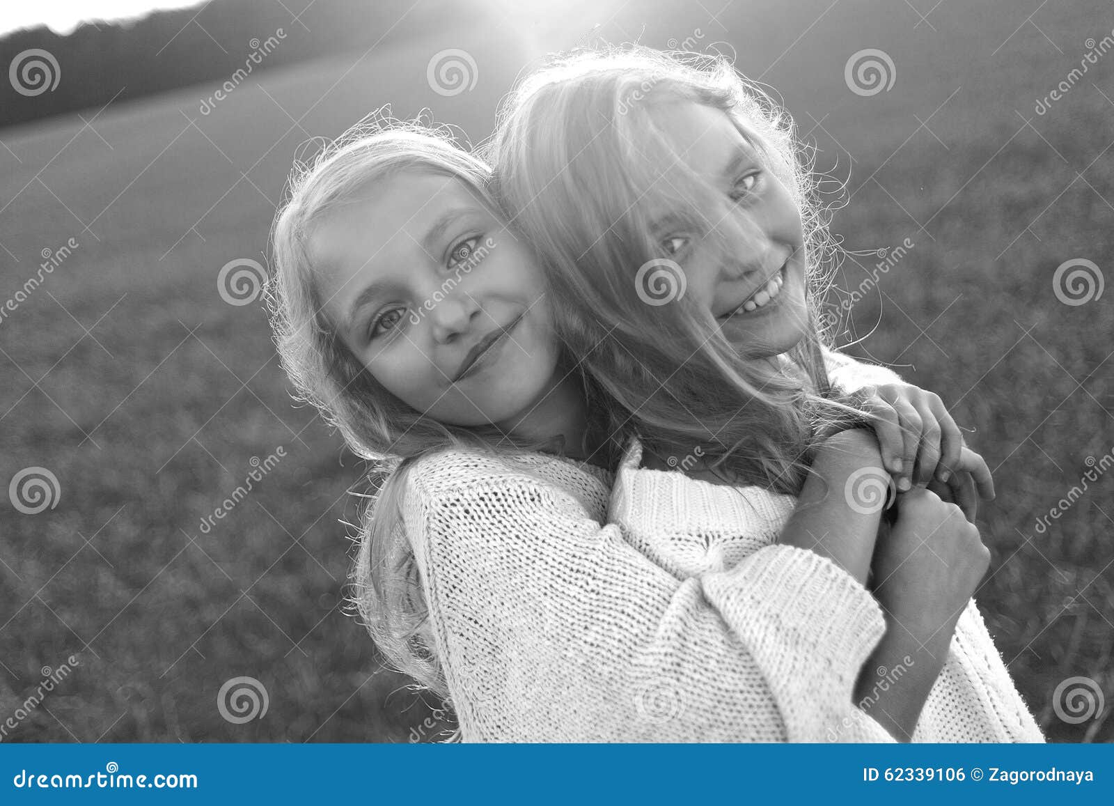 Portrait of two sisters stock photo. Image of autumn - 62339106