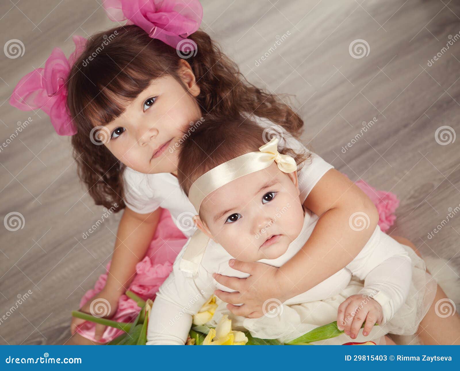 Portrait of two sisters stock image. Image of indoor - 29815403