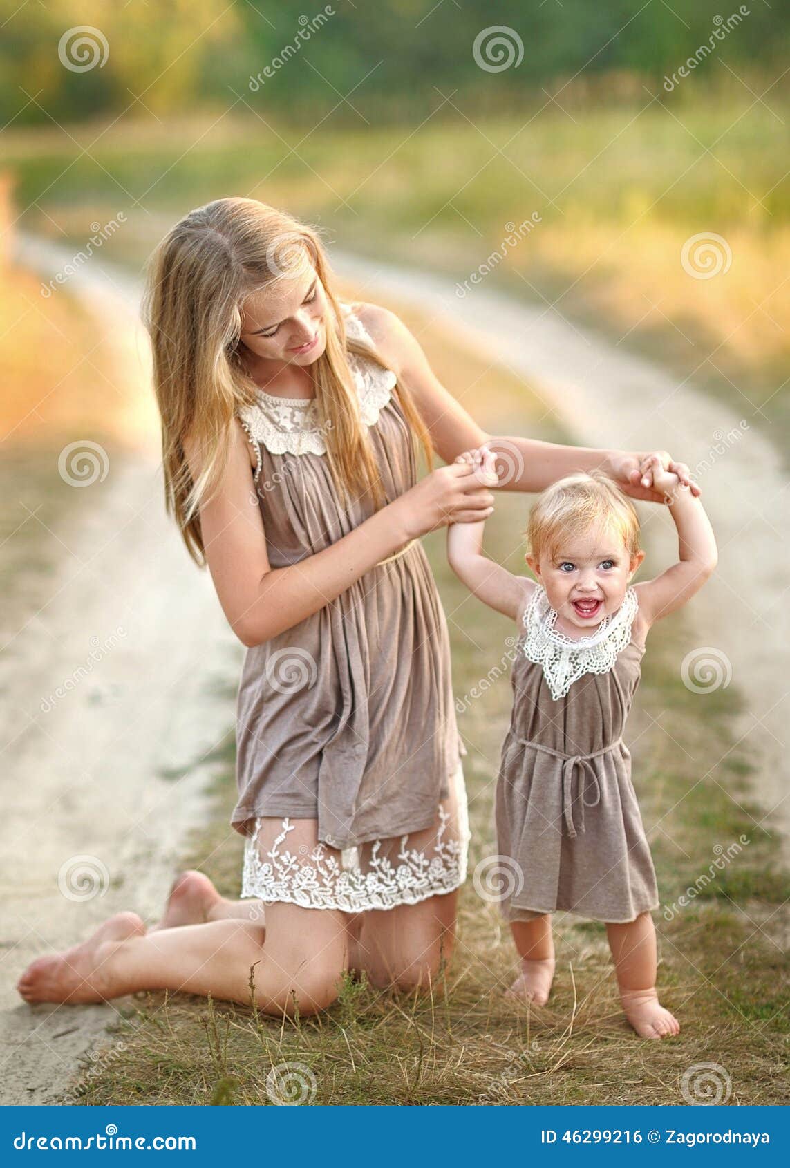 Portrait of two sisters stock photo. Image of beautiful - 46299216