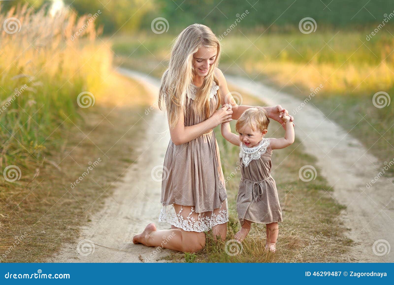 Portrait of two sisters stock image. Image of nature - 46299487