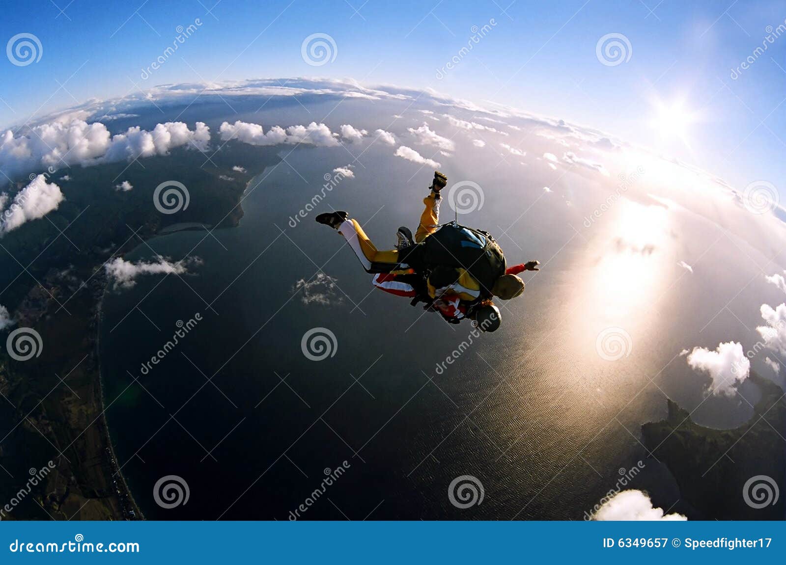 Portrait of Two Skydivers in Action Stock Image - Image of adrenalin ...