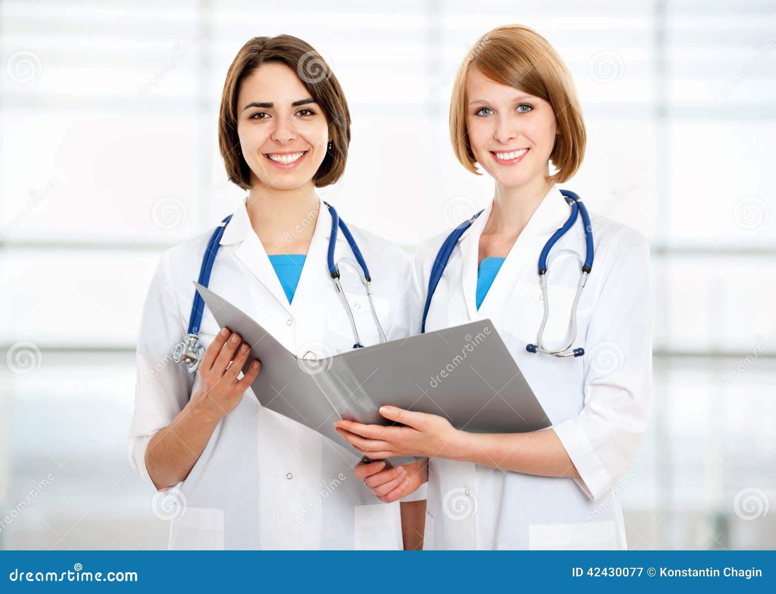 Portrait of Two Successful Female Doctors Stock Image - Image of ...