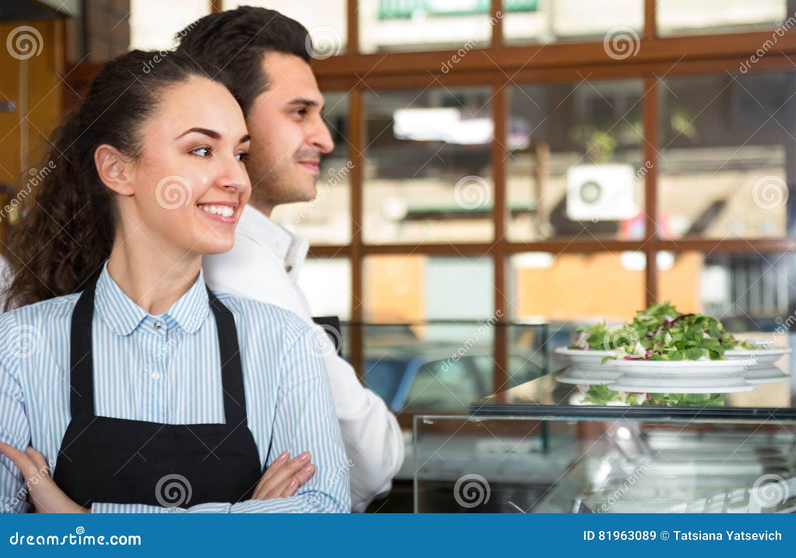 Portrait of Two Vigorous Workers with Kebab Stock Image - Image of meal ...