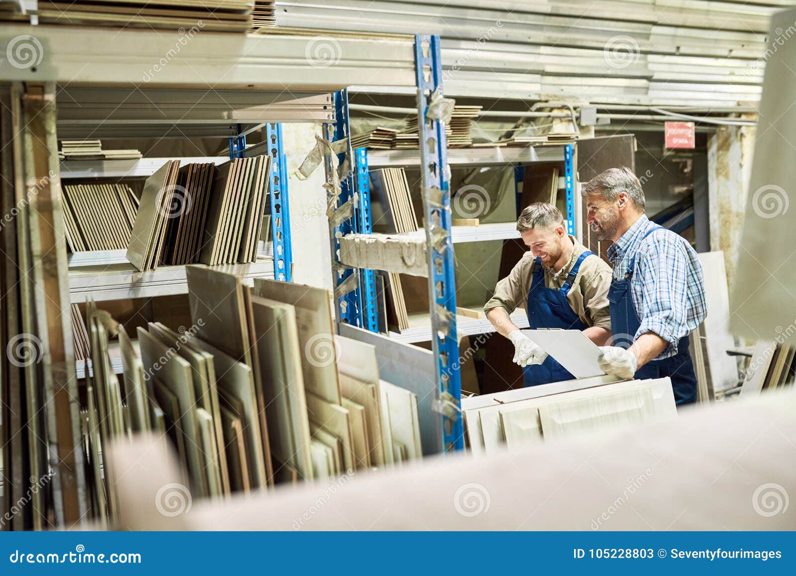 Workers in Warehouse stock image. Image of workman, workshop - 105228803