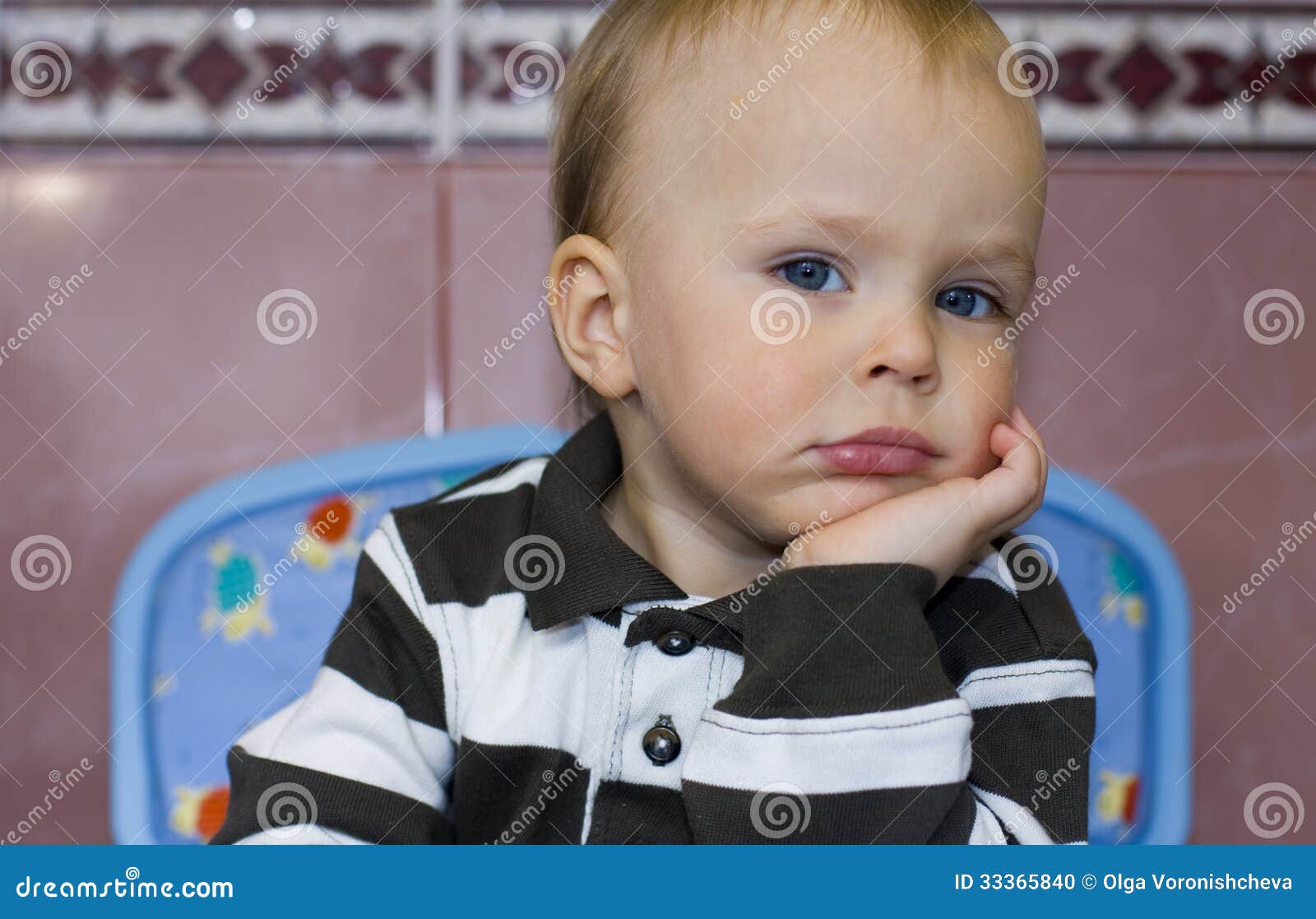 Portrait of the Two-year-old Kid Stock Photo - Image of quiet, serjezny ...