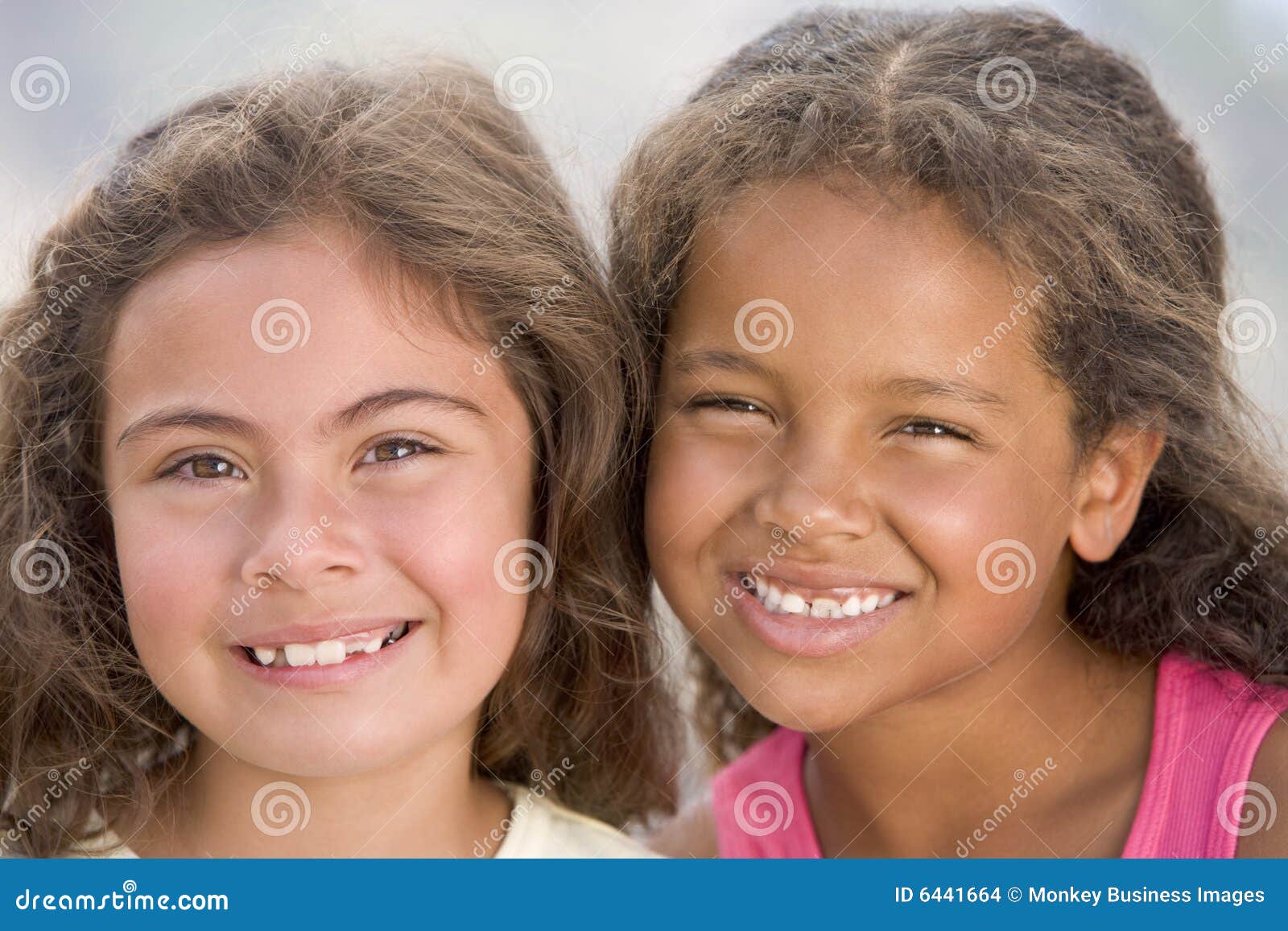 Portrait of Two Young Girls Stock Photo - Image of living, casual: 6441664