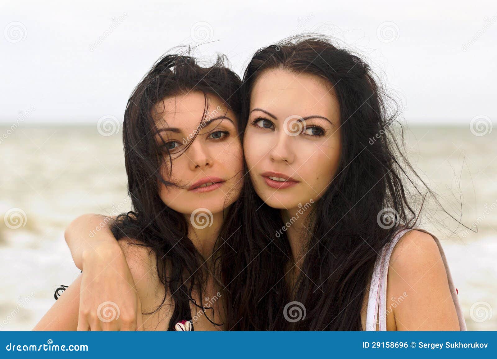 Portrait of a Two Young Women Stock Photo - Image of nature, beautiful ...