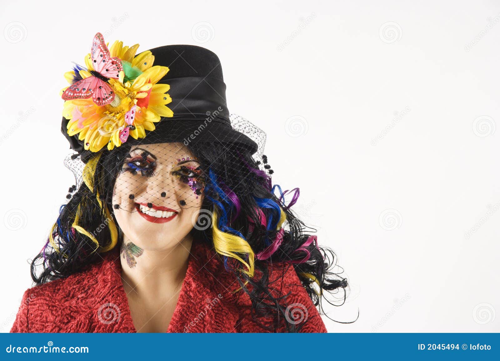 Portrait of unique woman. stock photo. Image of nonconformist - 2045494