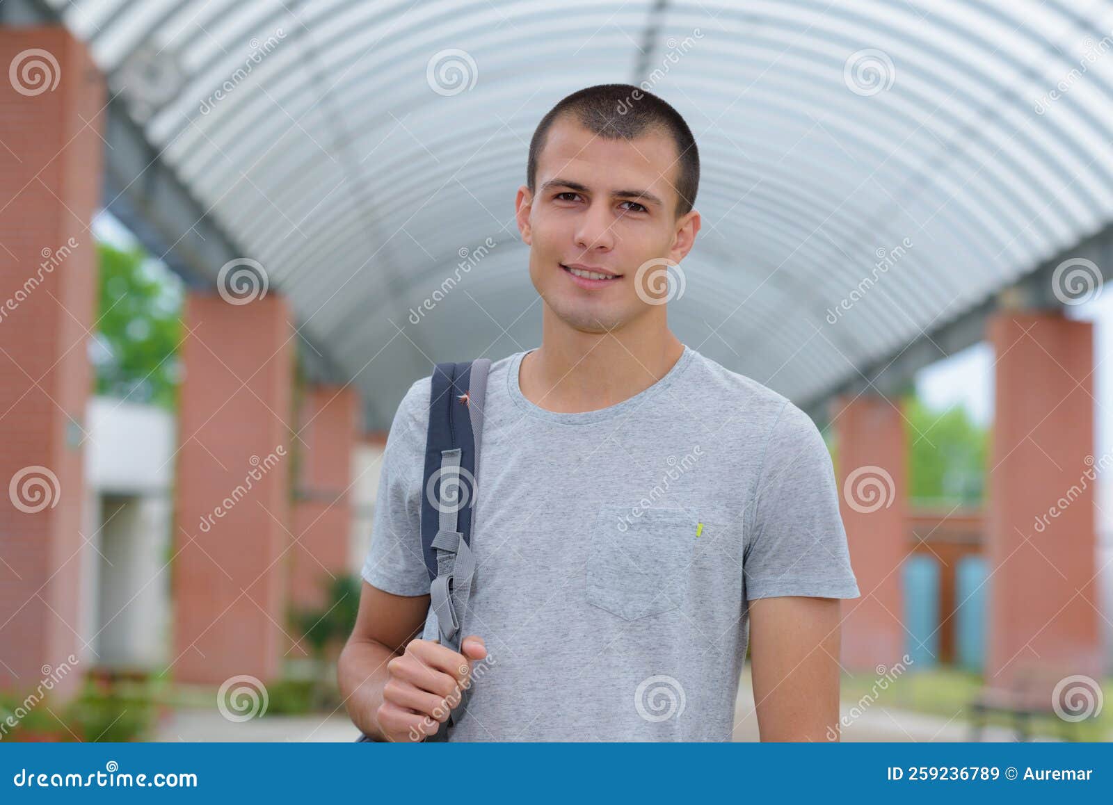 Portrait University Male Student Posing Stock Image - Image of young ...