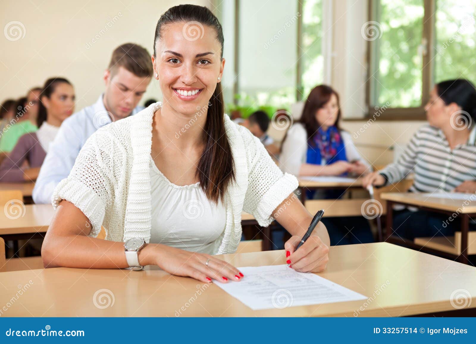 Portrait of University Student Stock Photo - Image of college ...