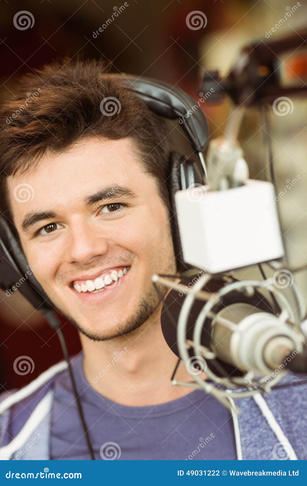 Portrait of an University Student Recording Audio Stock Photo - Image ...