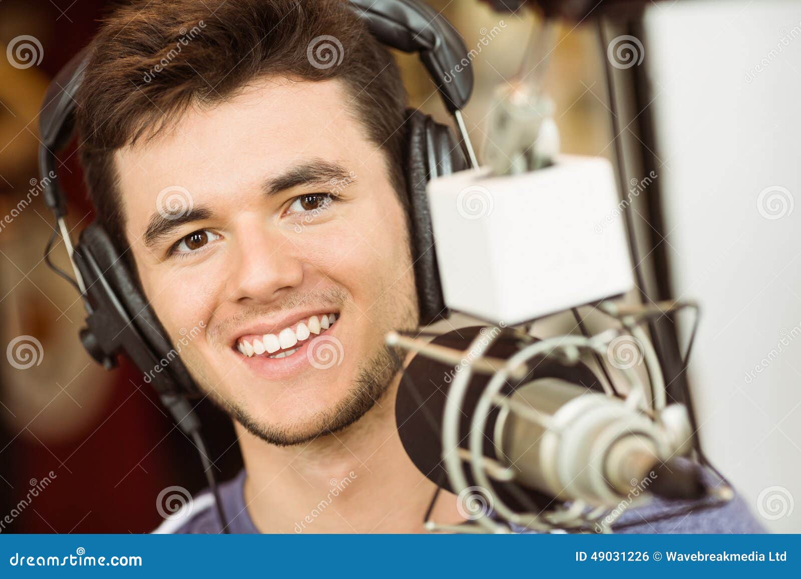Portrait of an University Student Recording Audio Stock Photo - Image ...