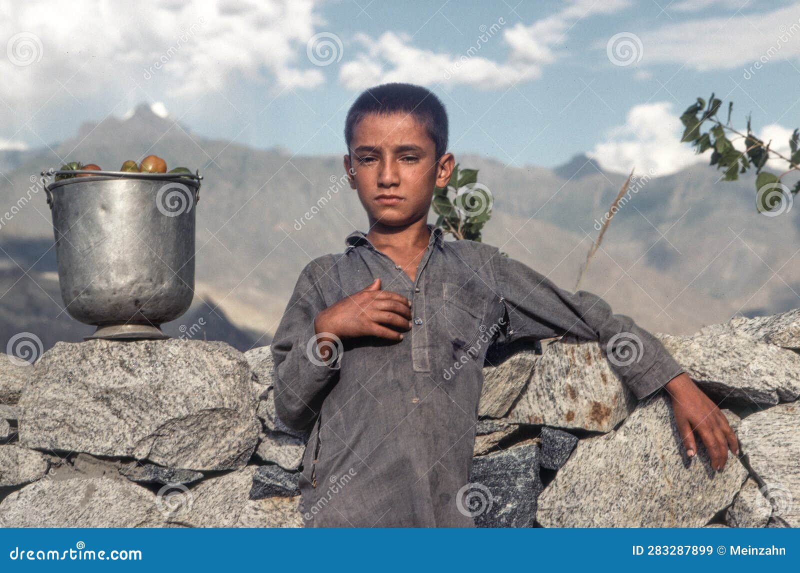 Portrait of Unknown Poor Working Boy Editorial Stock Image - Image of ...
